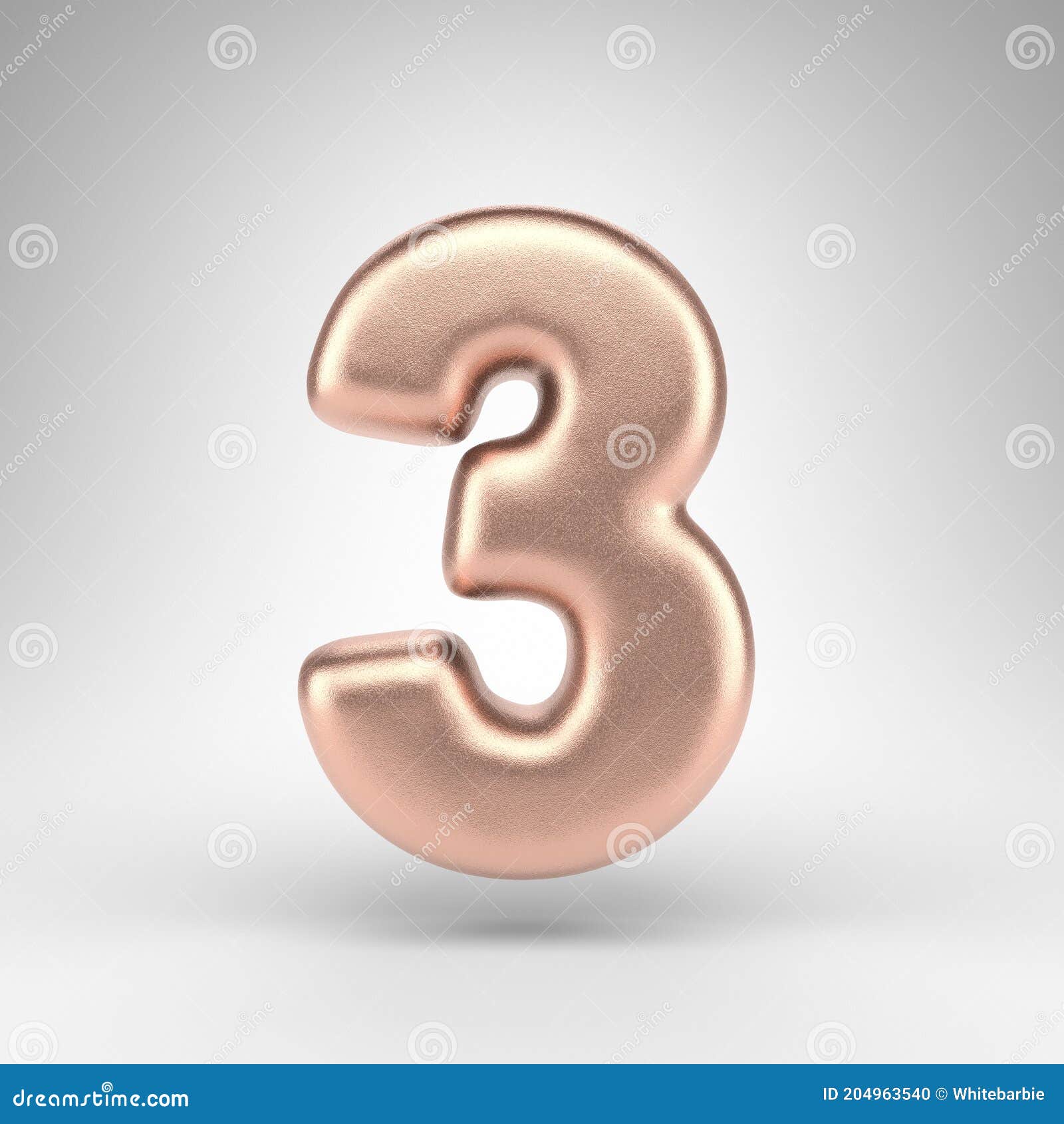 Matte Copper Alphabet On White Background. 3D Letters Numbers And Font ...