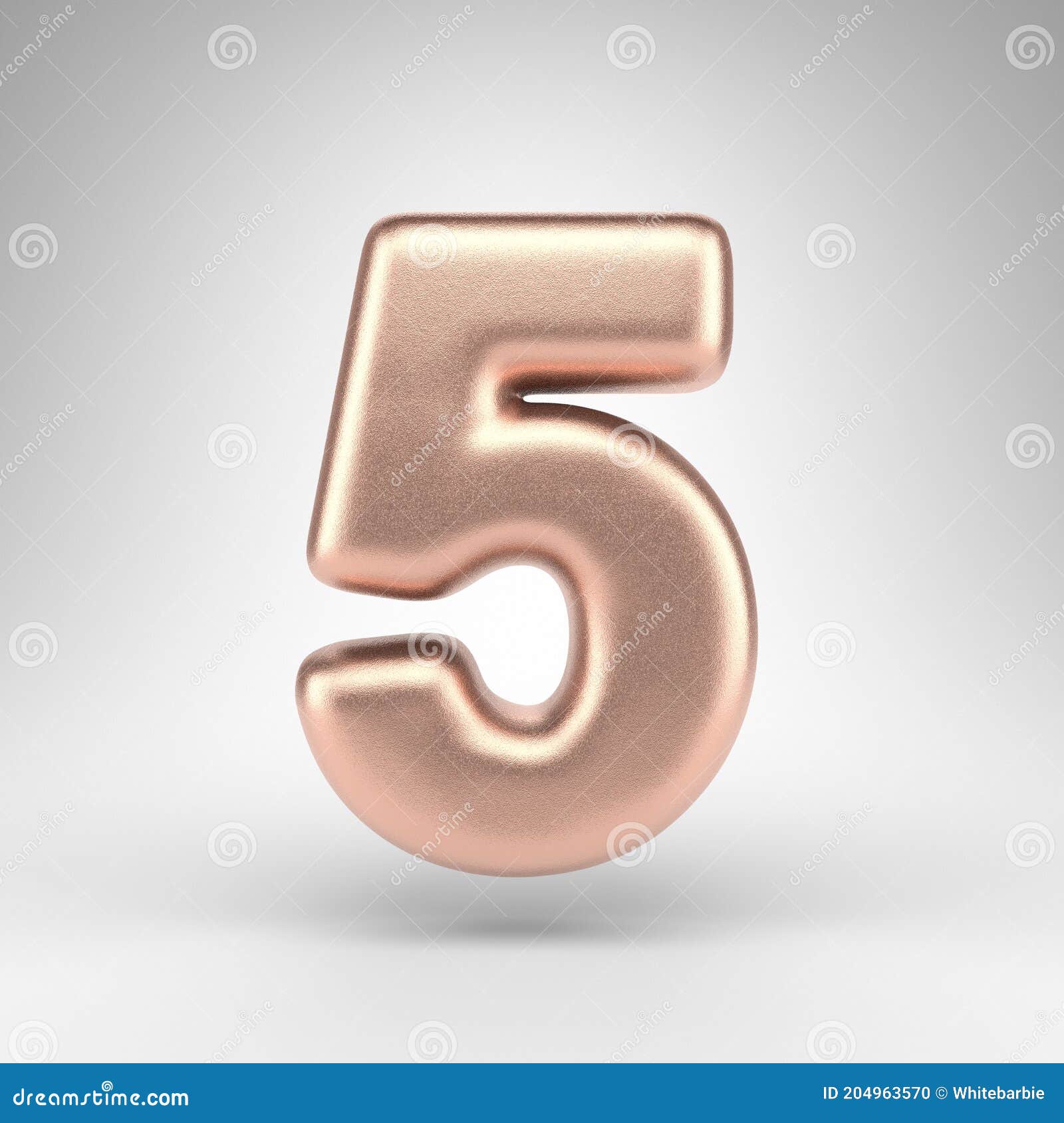 Matte Copper Alphabet On White Background. 3D Letters Numbers And Font ...