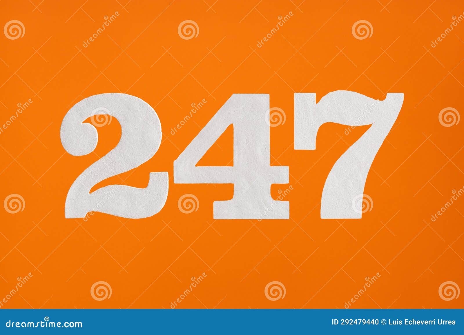Number 247 - White Digits on Orange Background Stock Photo - Image of ...