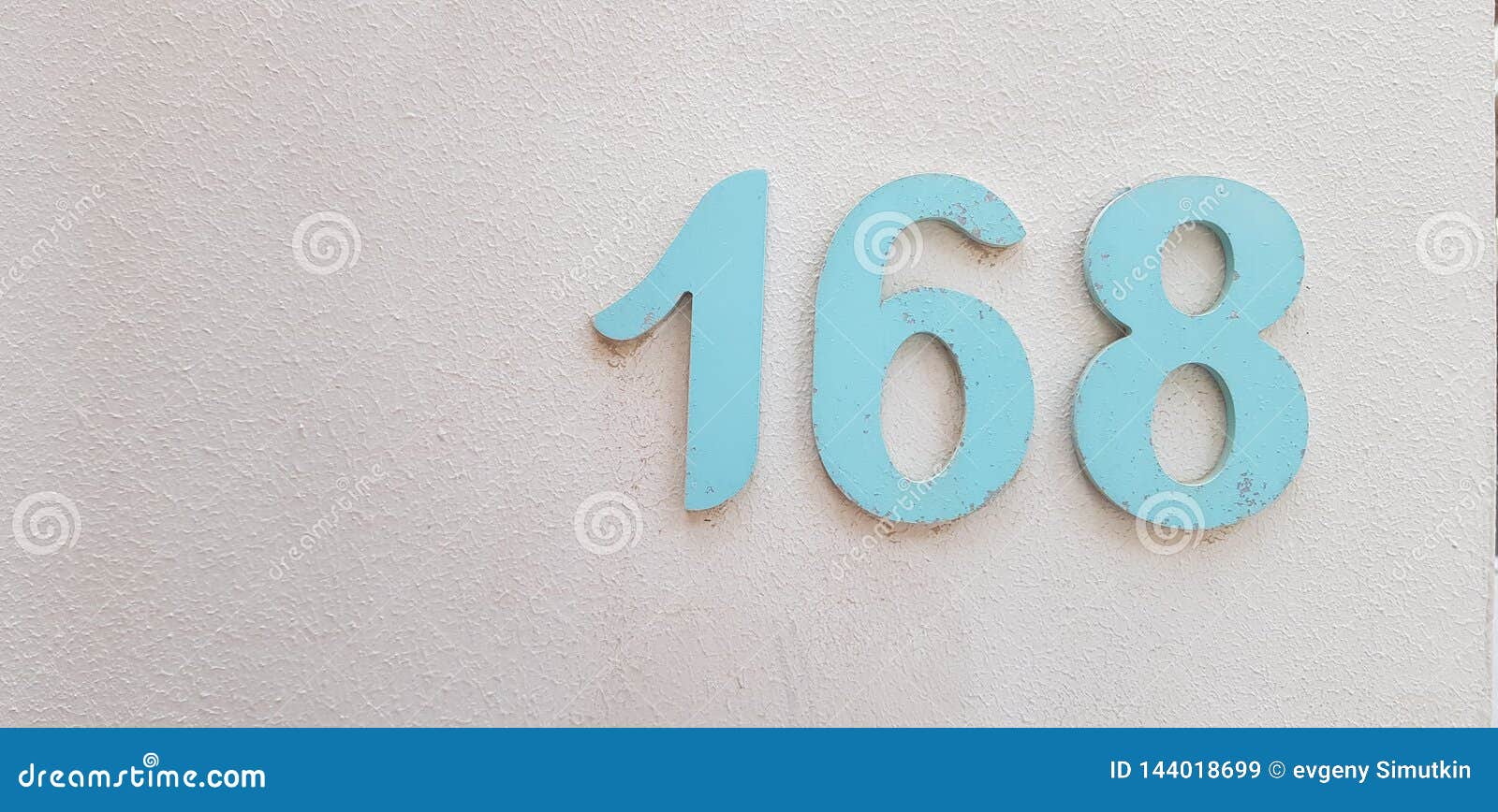 Number 168 on White Painted Wall Stock Image - Image of digits, floor ...