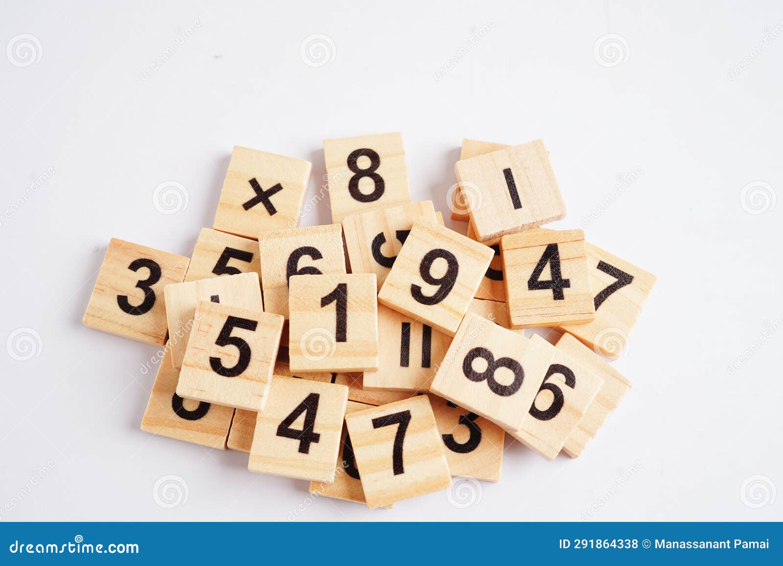 Number Wood Block Cubes for Learning Mathematic, Education Math Concept ...