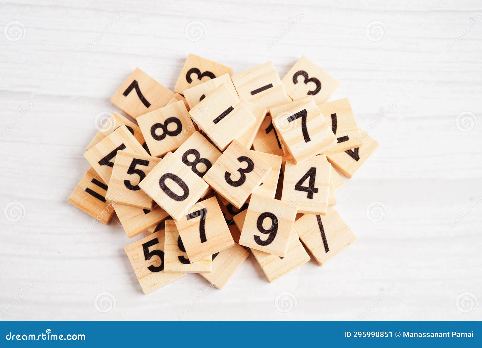 Number Wood Block Cubes for Learning Mathematic, Education Math Concept ...