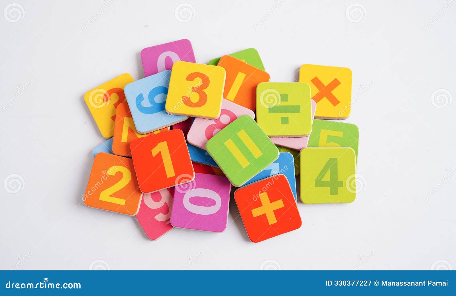 Number Wood Block Cubes for Learning Mathematic, Education Math Concept ...