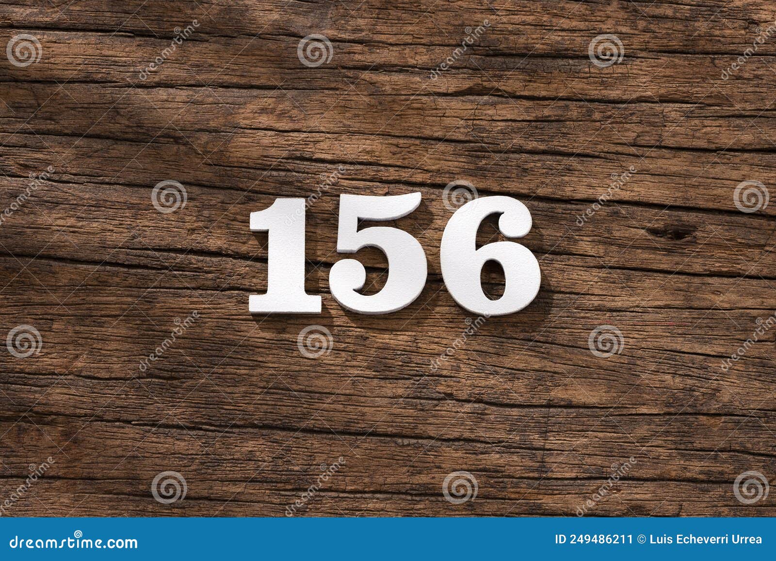 Number 156 - Piece on Rustic Wood Background Stock Image - Image of ...