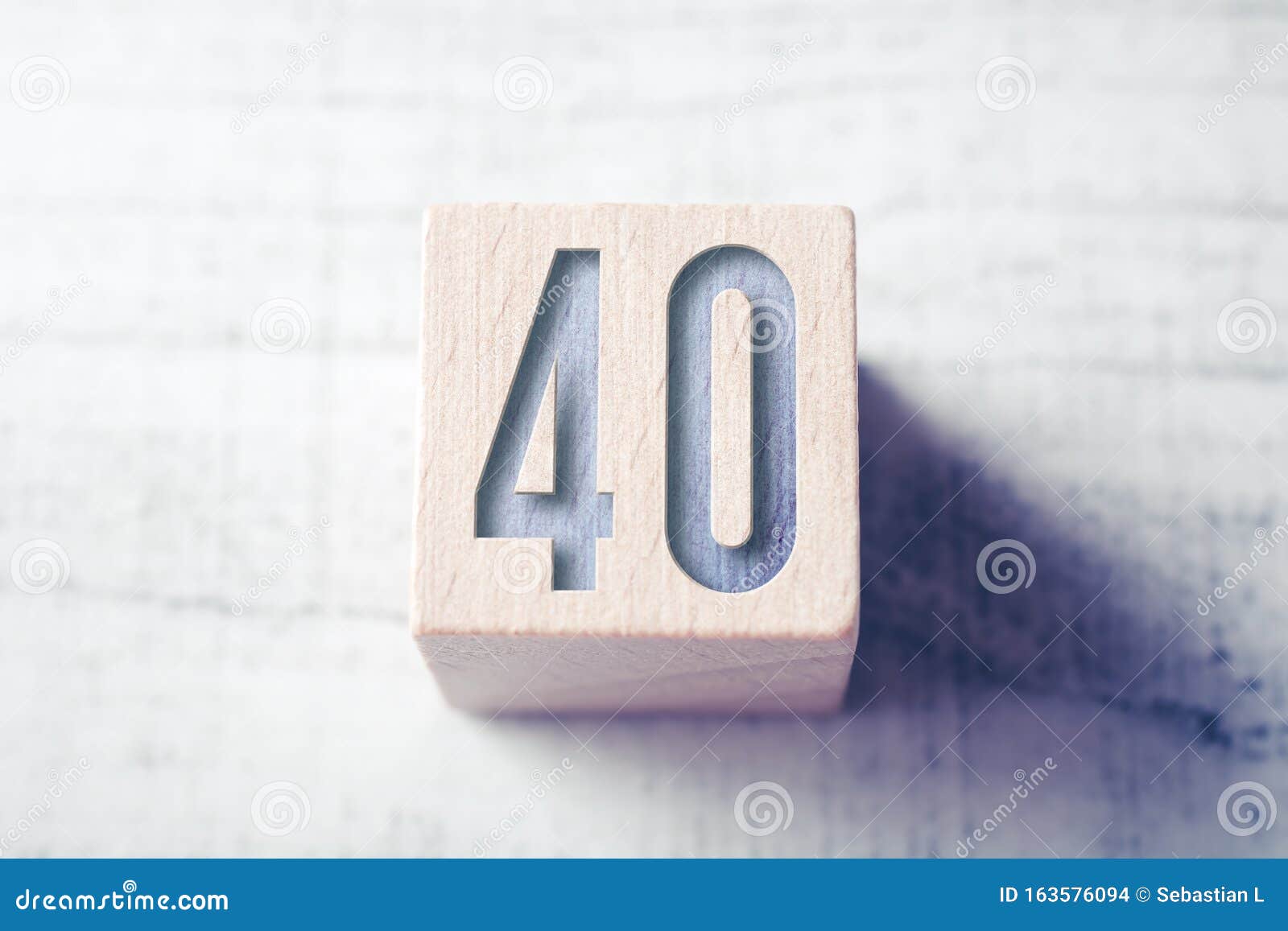 Number 40 on a Wooden Block on a Table Stock Photo - Image of forty ...