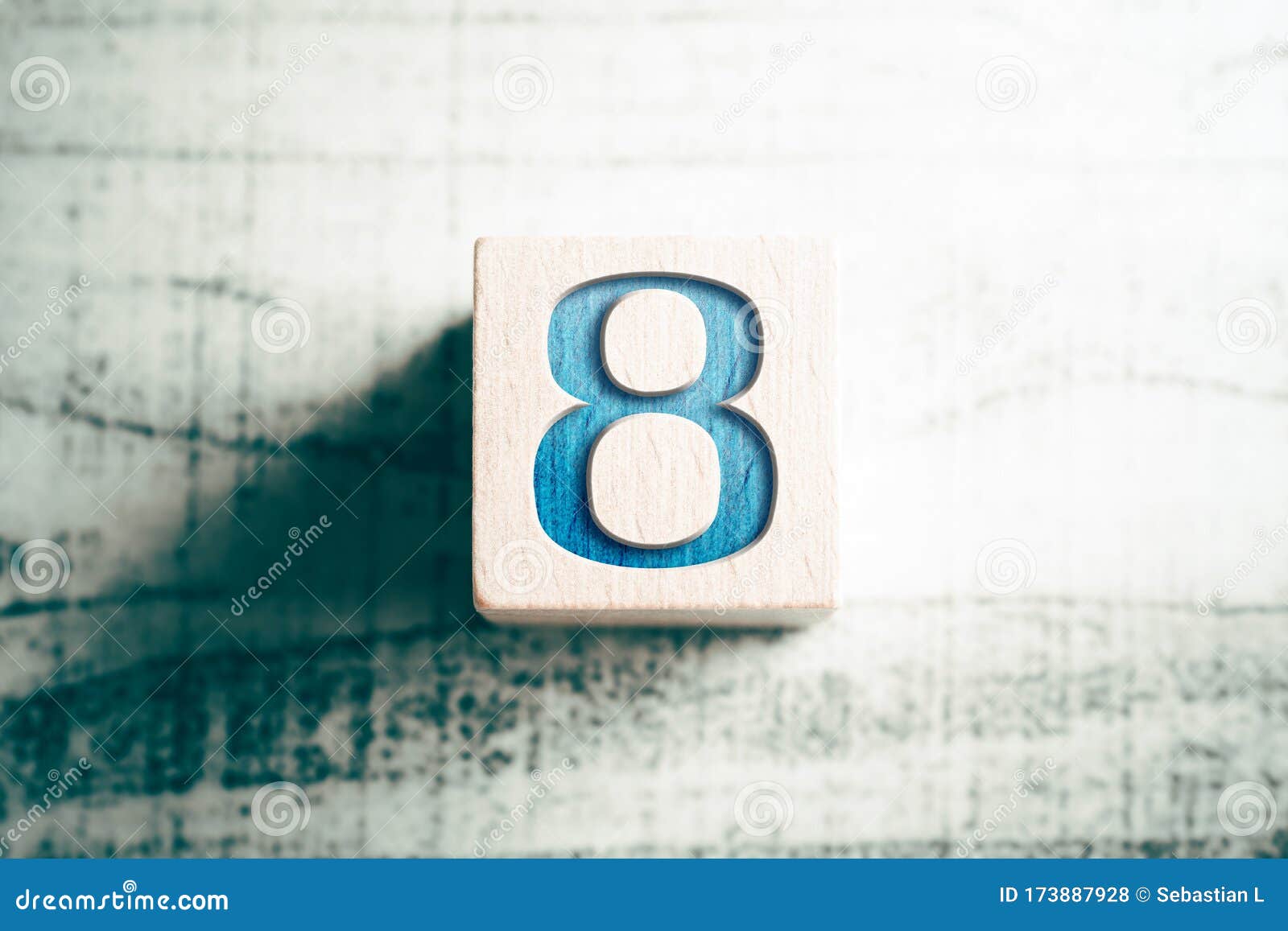 Number 8 on a Wooden Block on a Table Stock Photo - Image of eight ...