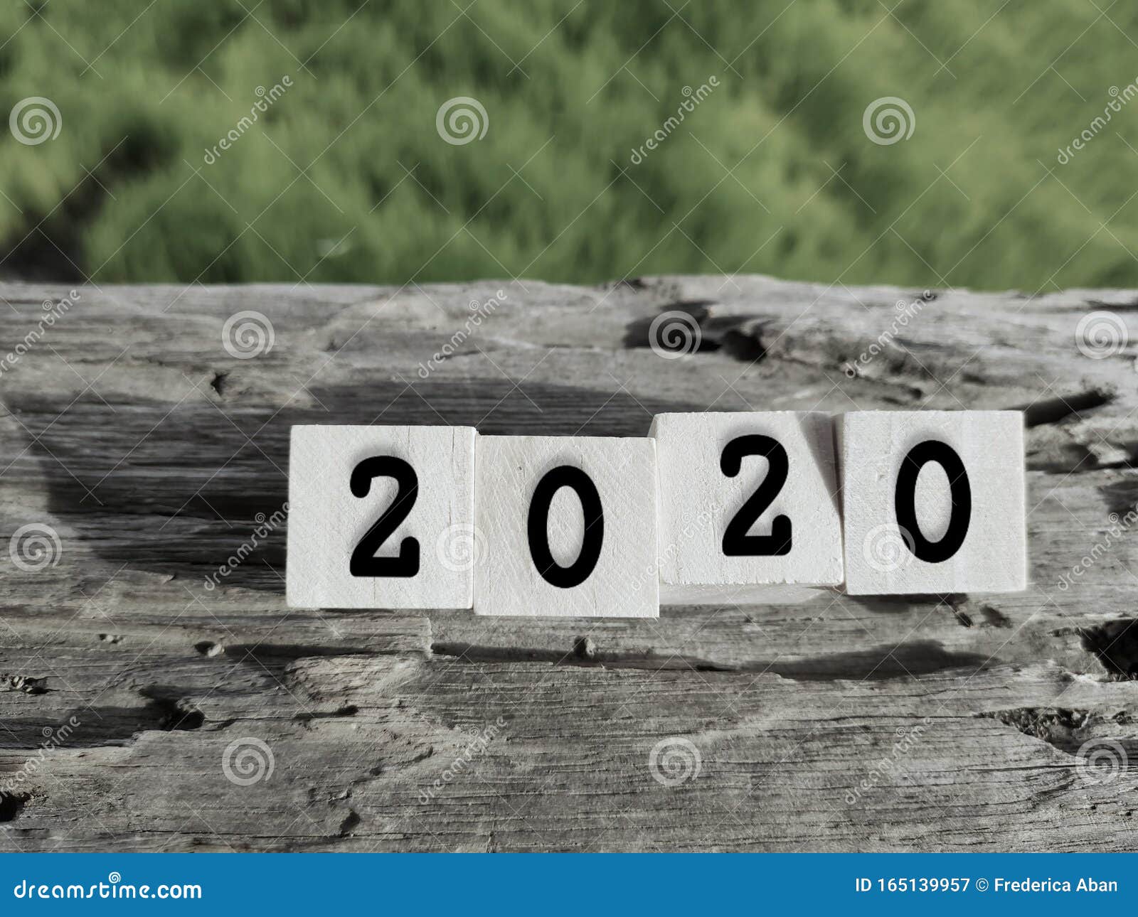 Number 2020 on Wooden Blocks Stock Image - Image of conceptual, holiday ...