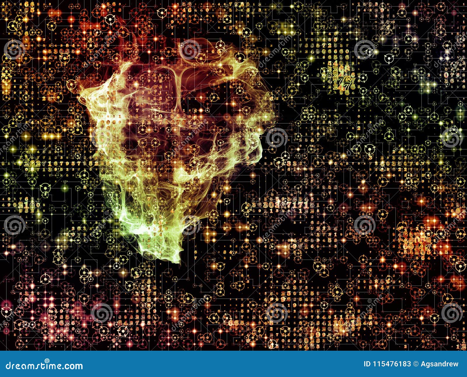 Beyond Digital Information stock illustration. Illustration of light ...