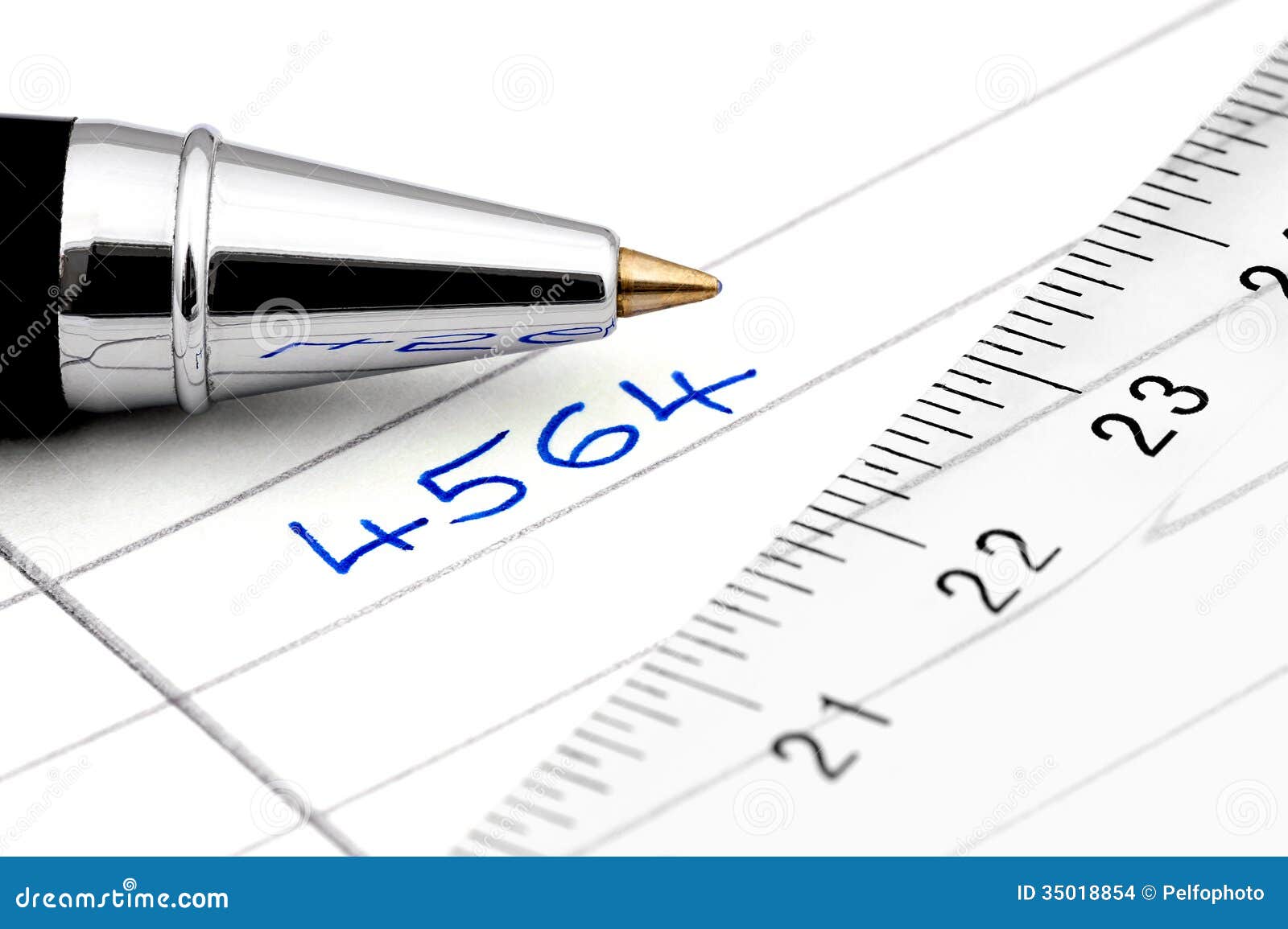 Number written on paper. stock photo. Image of computing - 35018854