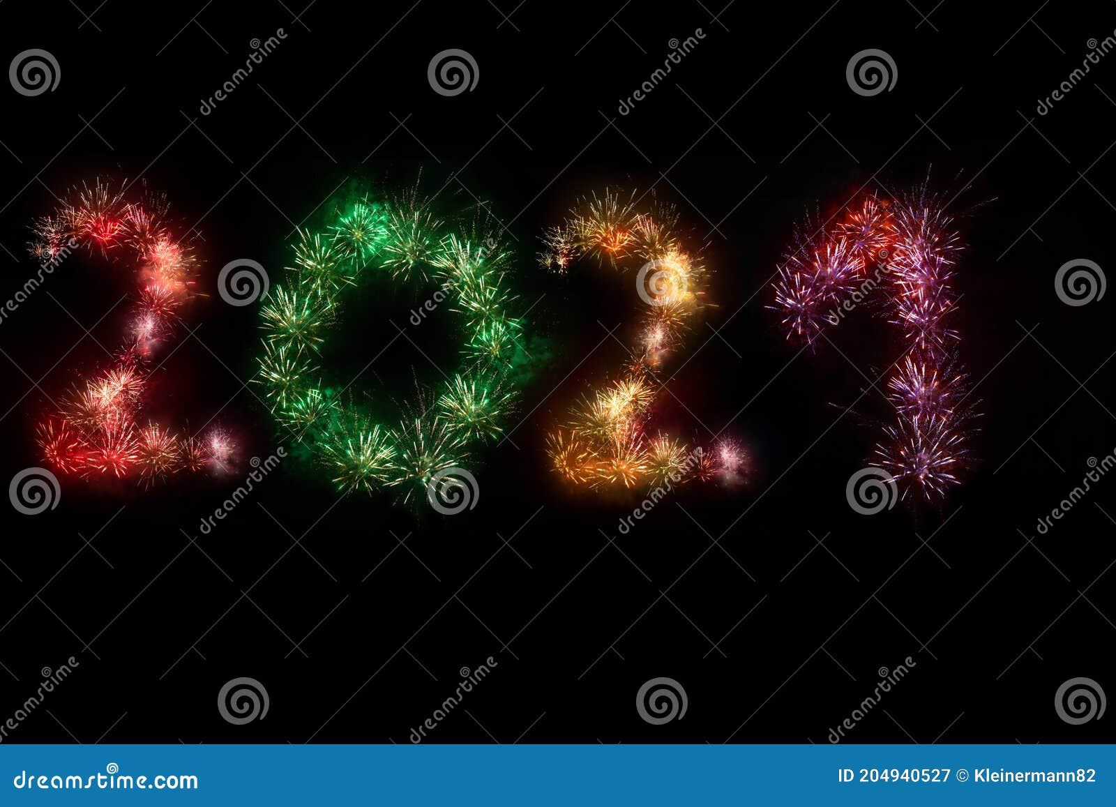 A Number Written in the Sky by Fireworks Stock Image - Image of golden ...