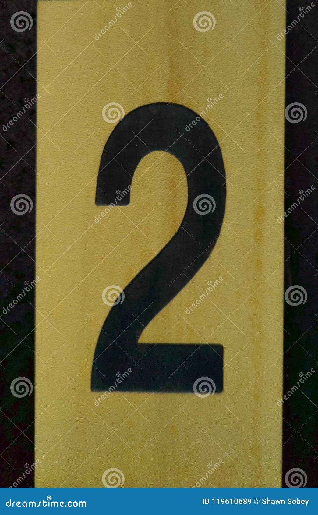 Number 2 with a Yellow Background Stock Image - Image of figure, number ...