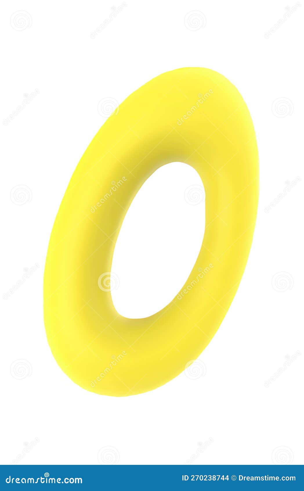 Number 0 Yellow Cartoon Font Isolated - 3d Rendering Stock Illustration ...