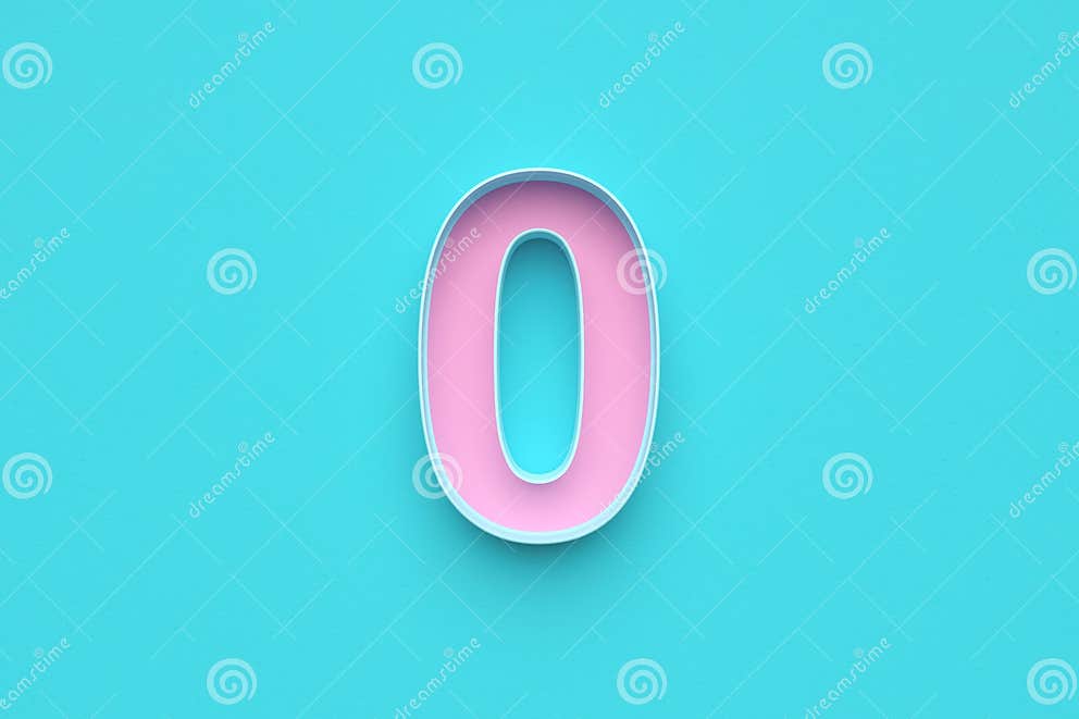 Number Zero on Blue Background Stock Illustration - Illustration of ...