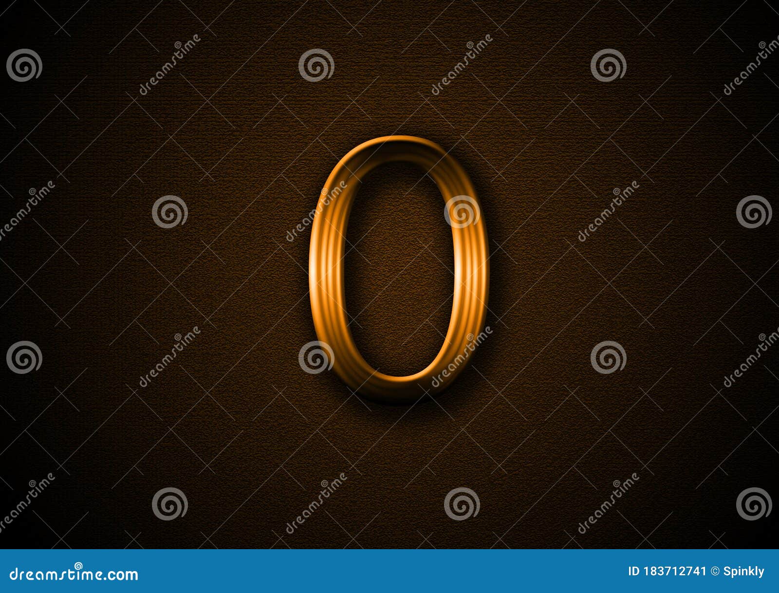 The Number Zero in Brown Textured Background Stock Illustration ...