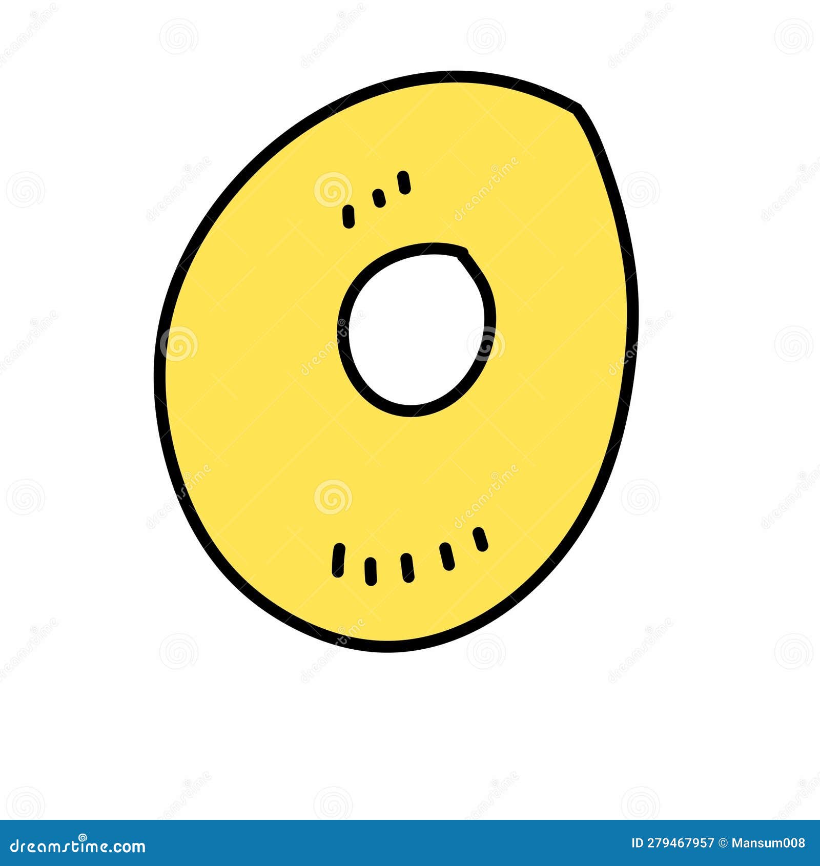 Number Zero Comic Style Illustration Stock Illustration - Illustration ...