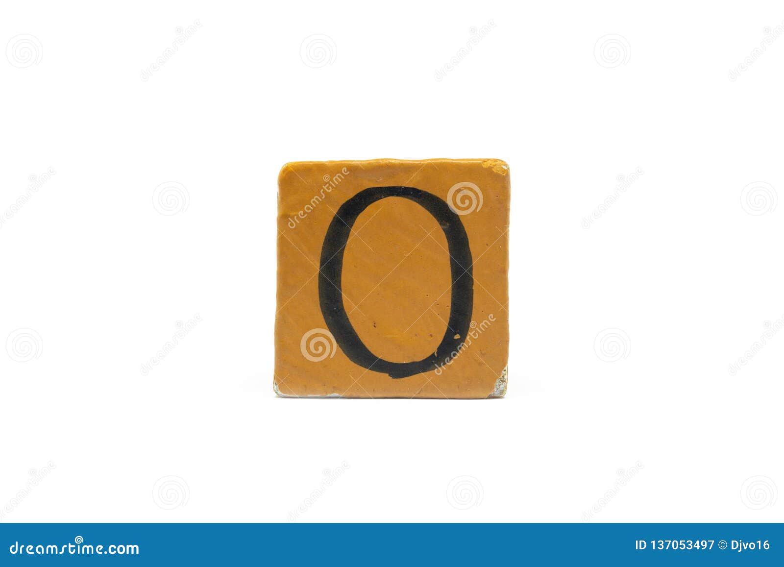 Number Zero on Cube of Wooden Material Isolated on White Background ...