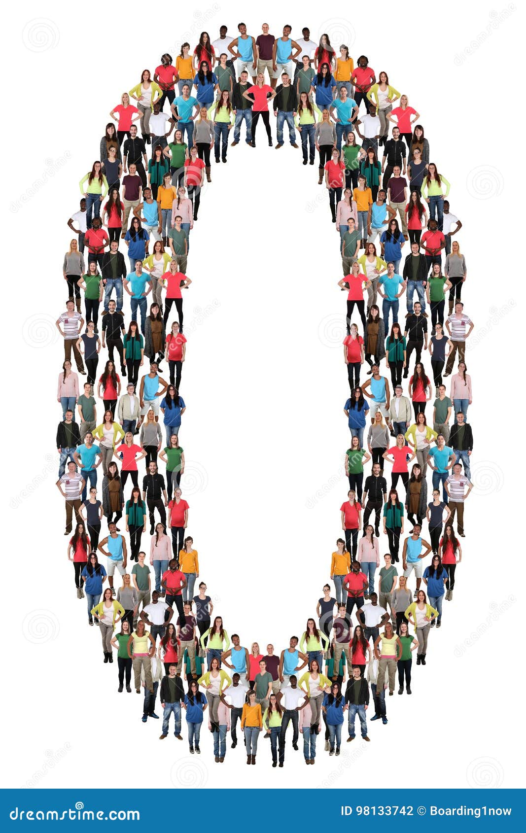 Number Zero 0 Group of People Stock Photo - Image of creativity ...