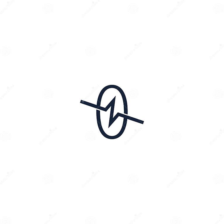 Number Zero Icon Logo Combined with Pulse Icon Design Stock Vector ...