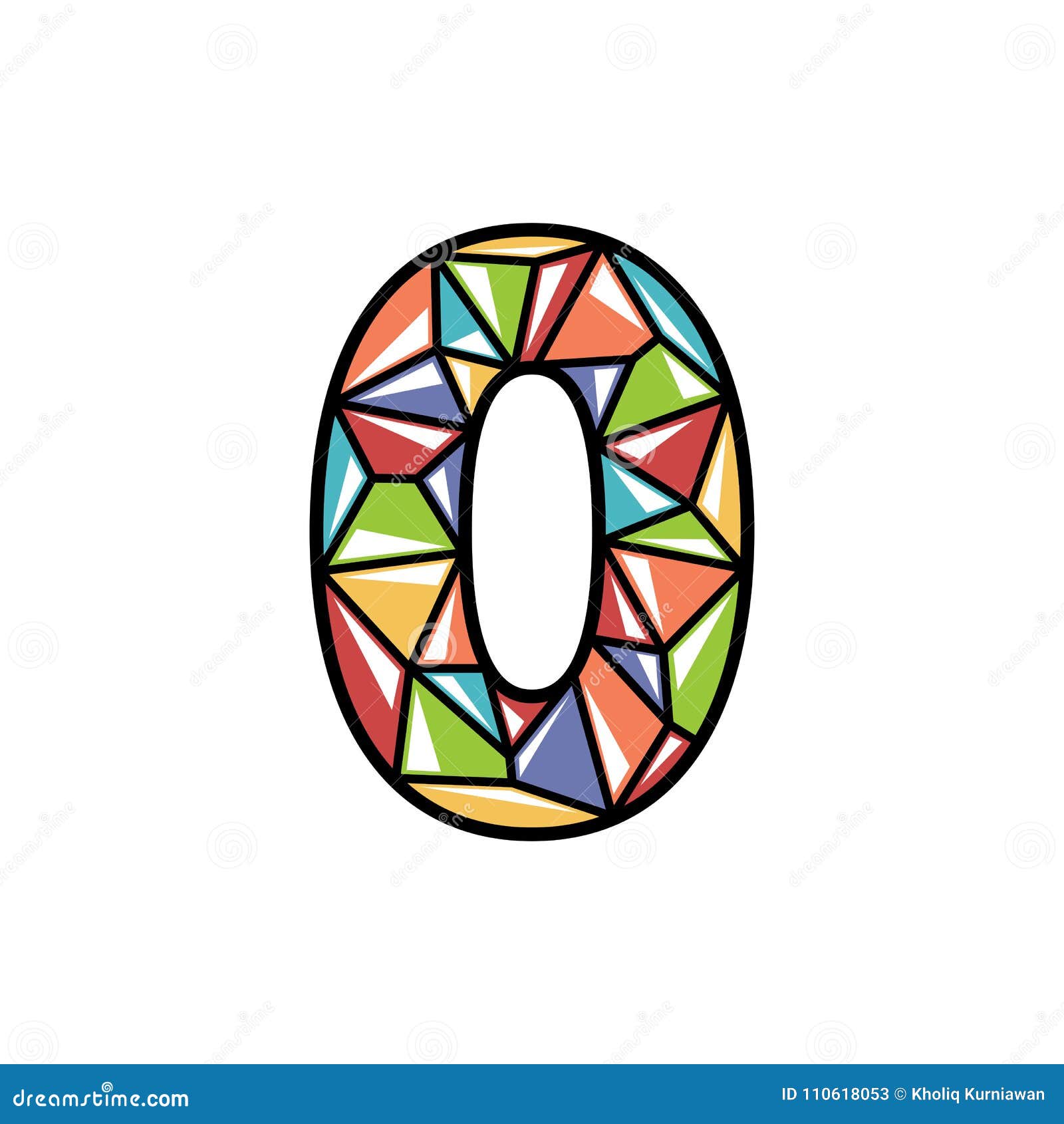 Number Zero Icon Shiny Logo Design Stock Vector - Illustration of ...