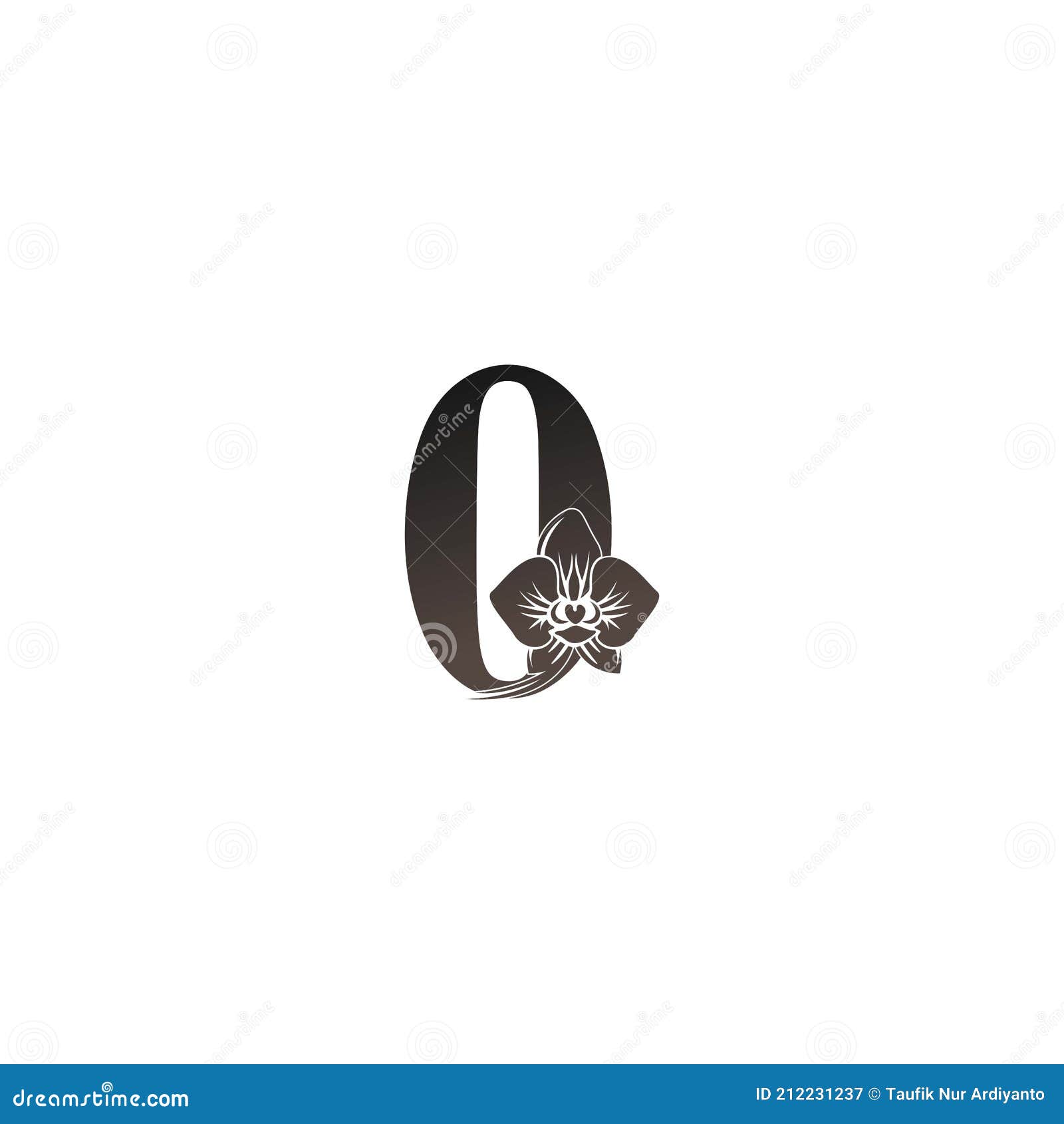 Number Zero Logo Icon with Black Orchid Design Vector Stock Vector ... Number Zero Logo Icon with Black Orchid Design Vector Stock Vector ...
