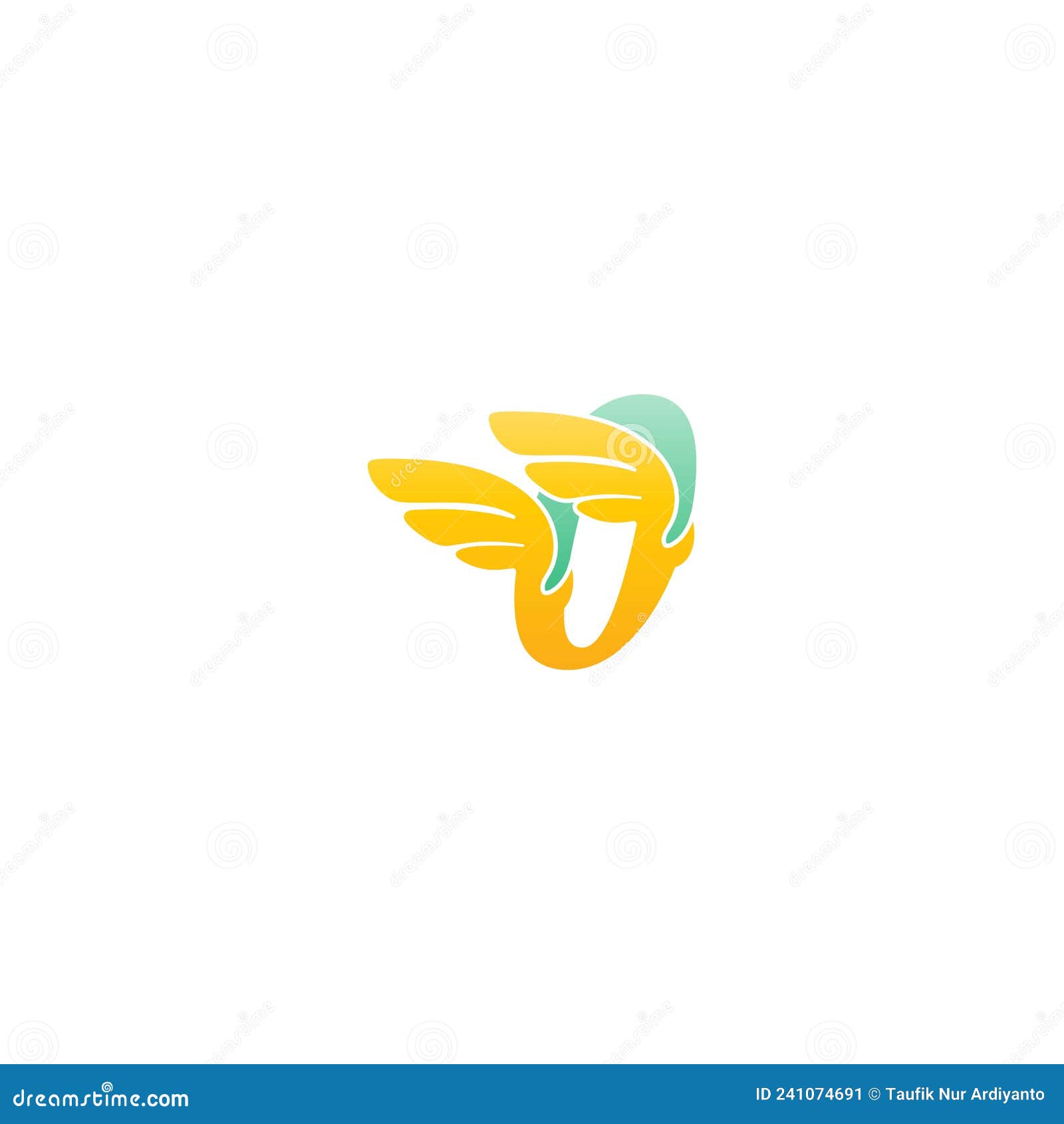 Number Zero Logo Icon Illustration with Wings Stock Illustration ...