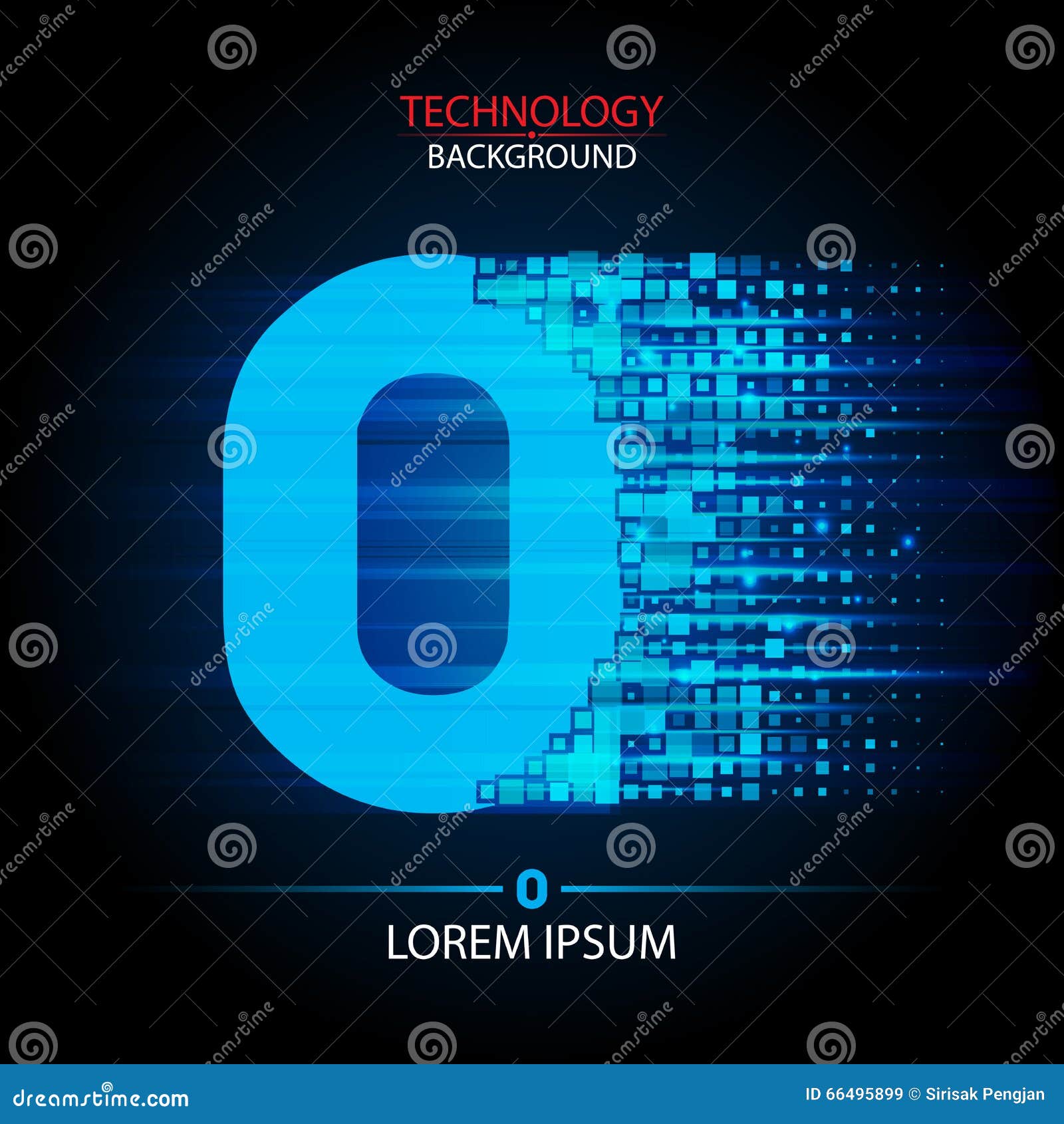 Number Zero Logo Technology Design Stock Illustration - Illustration of ...