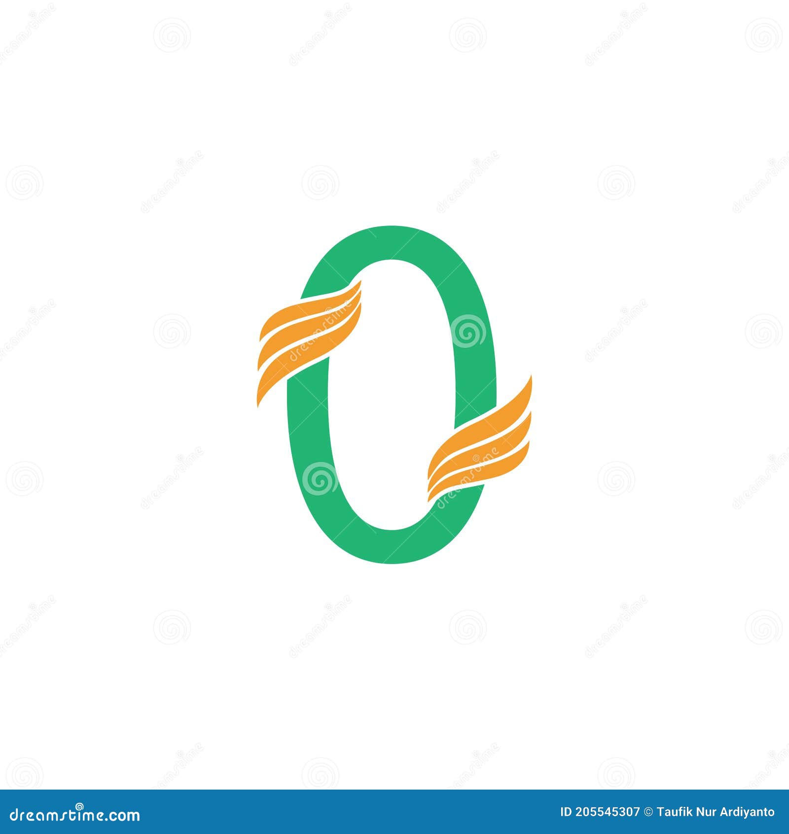 Number Zero Logo with Wing Icon Design Concept Stock Vector ...