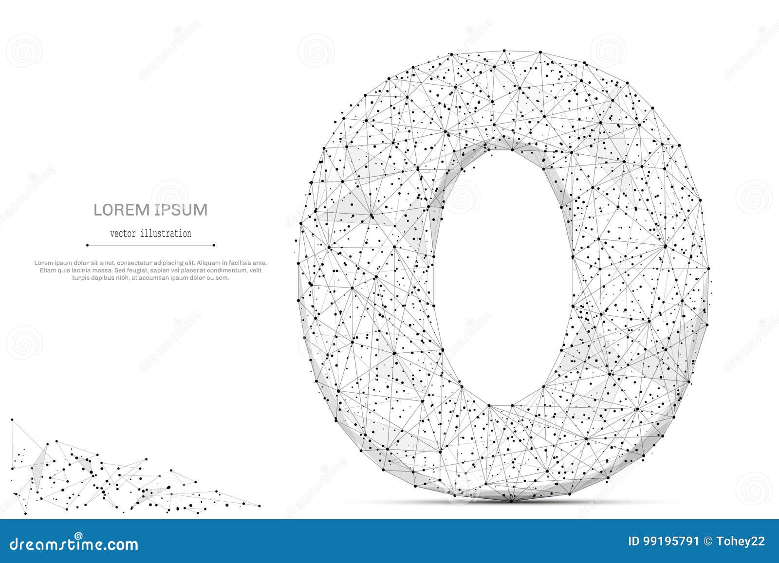 Number zero low poly gray stock vector. Illustration of letter - 99195791