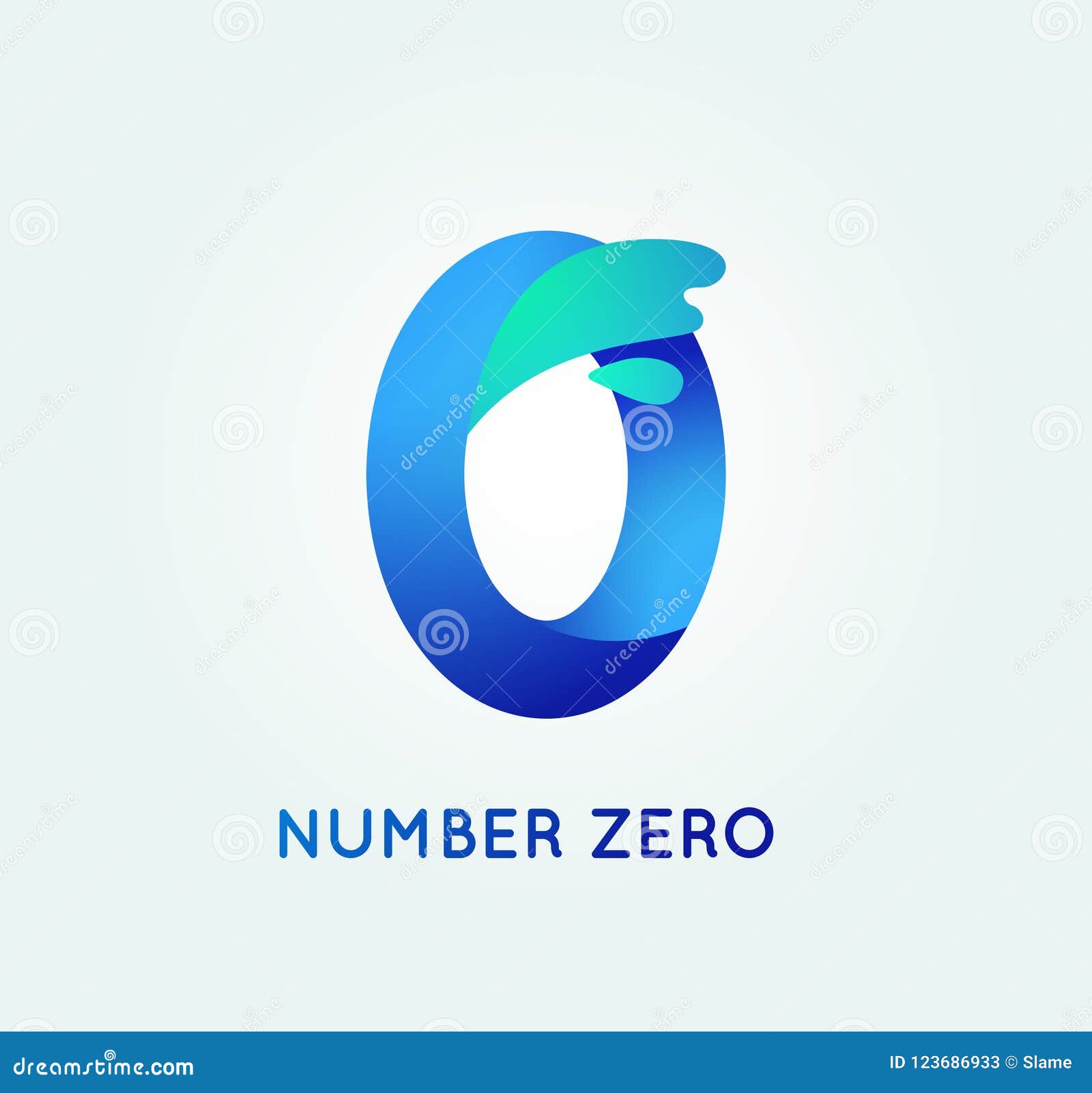 Number Zero in Trend Shape Style. Stock Vector - Illustration of ...