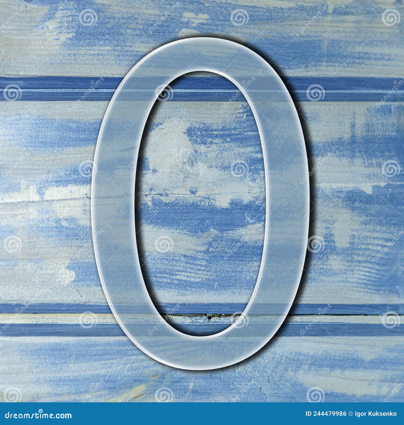 Number Zero on Wooden Blue Background Photo Stock Photo - Image of grit ...