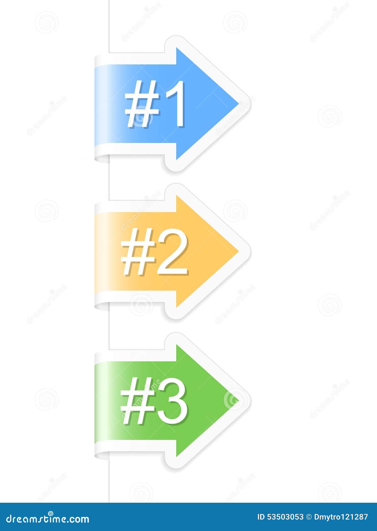 Numbered arrow labels stock vector. Illustration of deal - 53503053