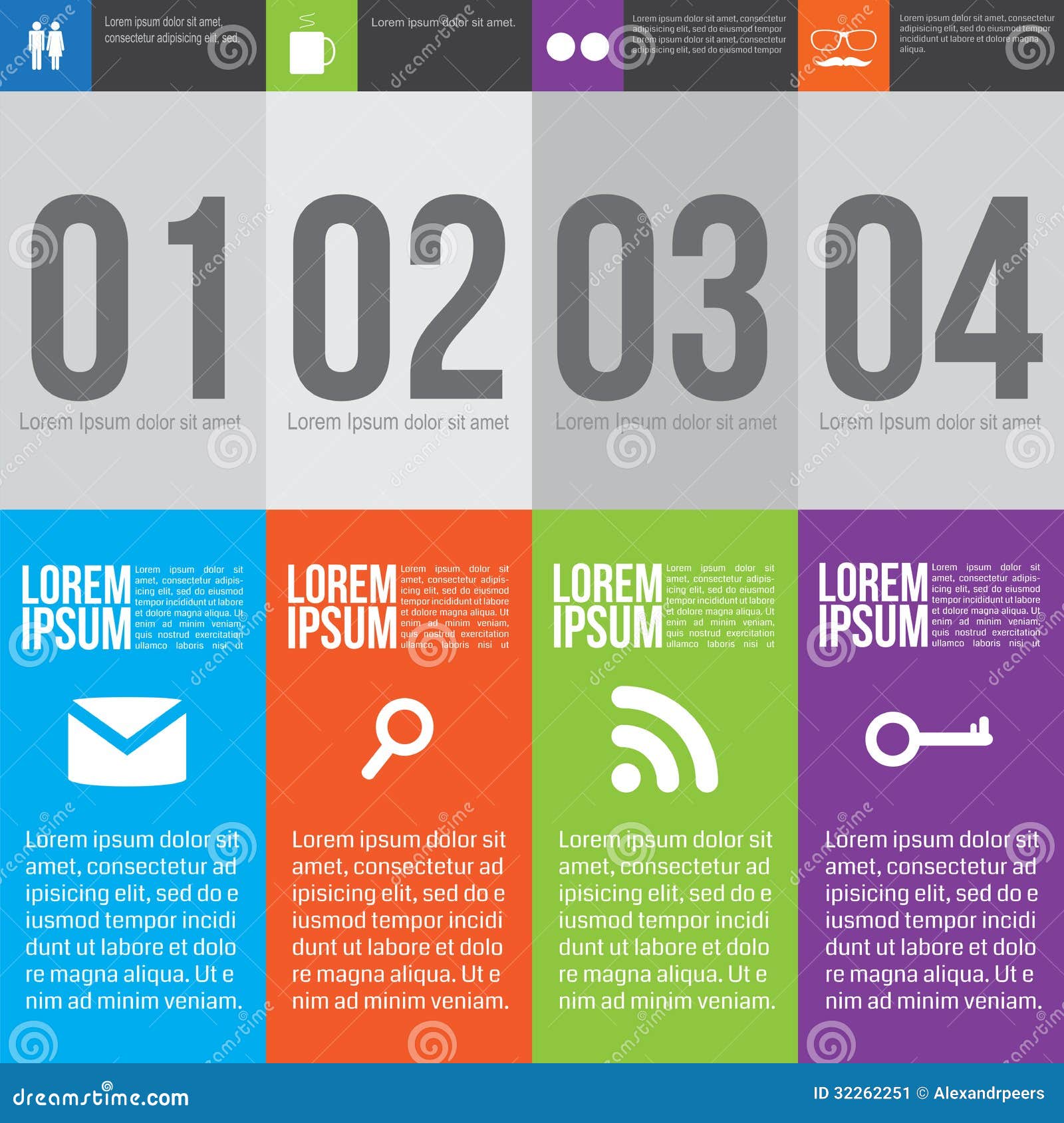 Numbered banners stock vector. Illustration of advertising - 32262251