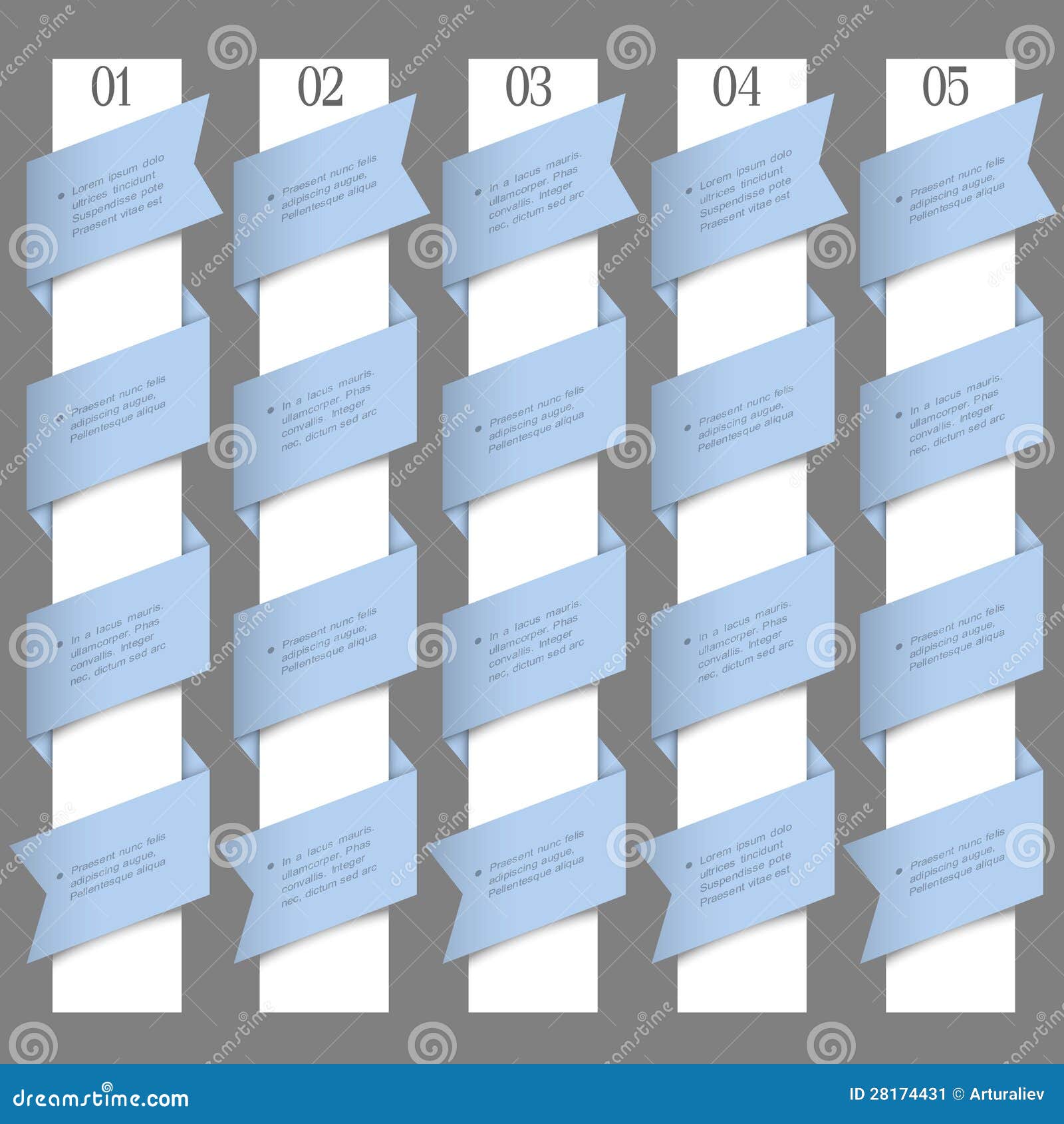 Numbered Banners in Origami Style Stock Vector - Illustration of ...