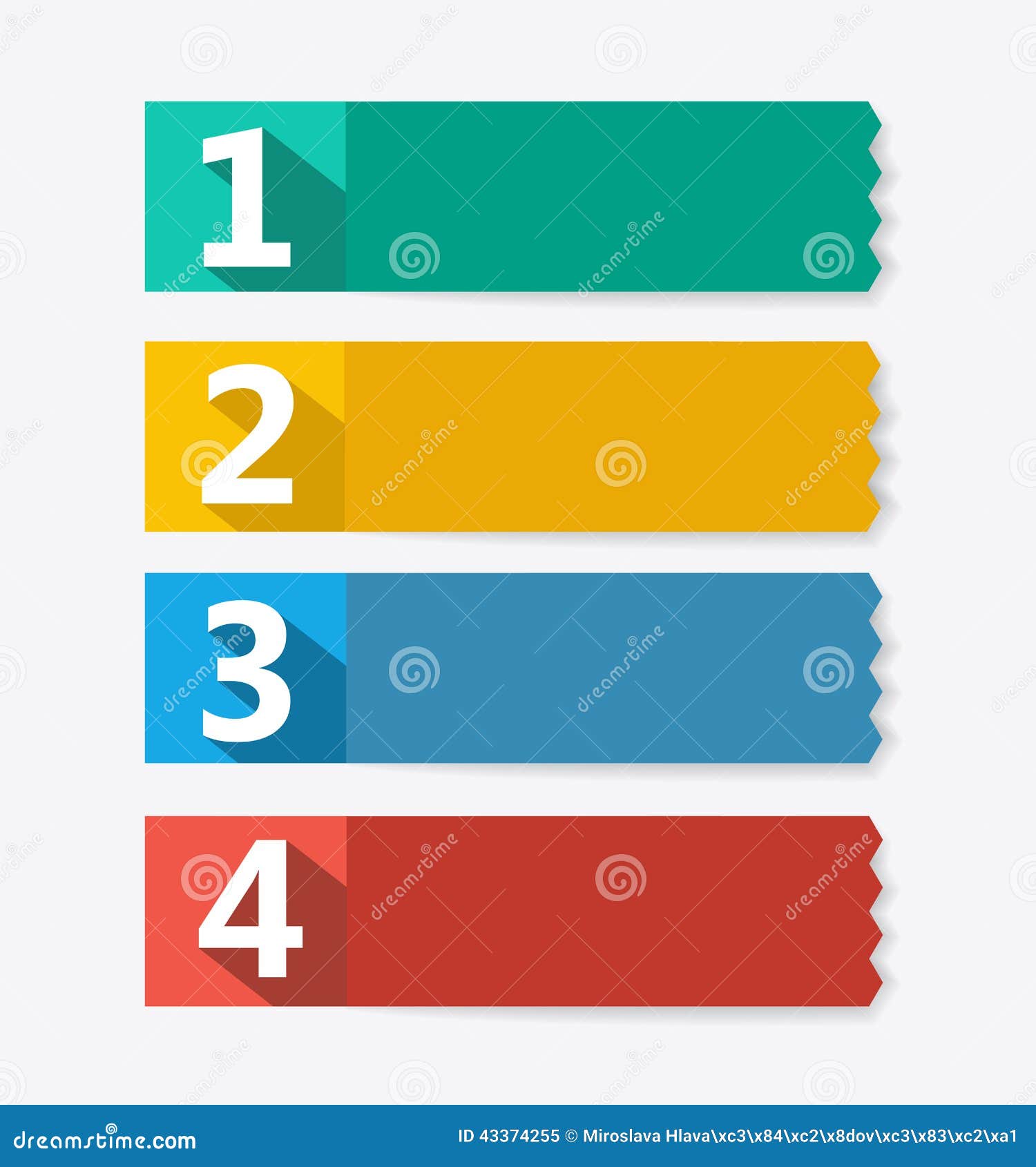 Numbered banners stock vector. Illustration of creative - 43374255