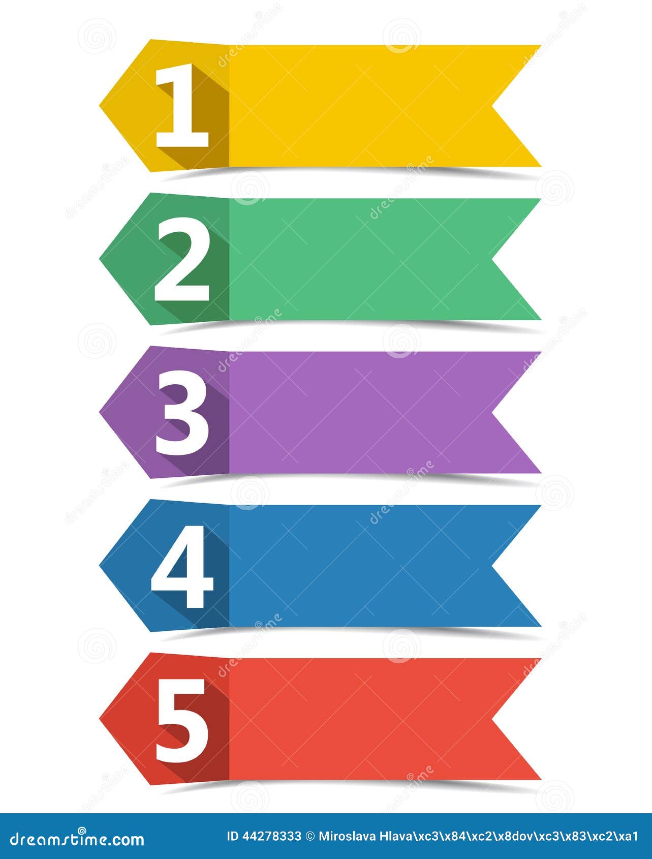Numbered Banners stock vector. Illustration of collection - 44278333