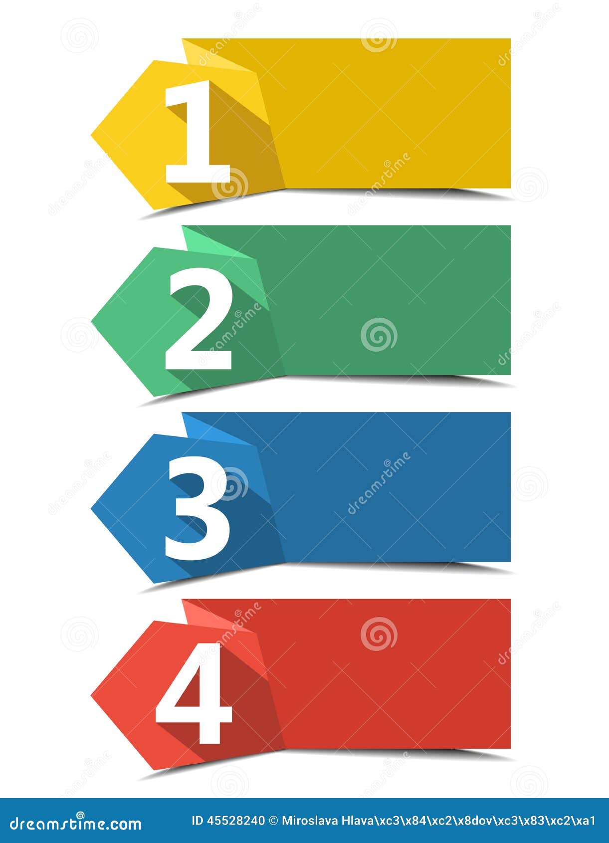 Numbered Banners stock vector. Illustration of graphic - 45528240