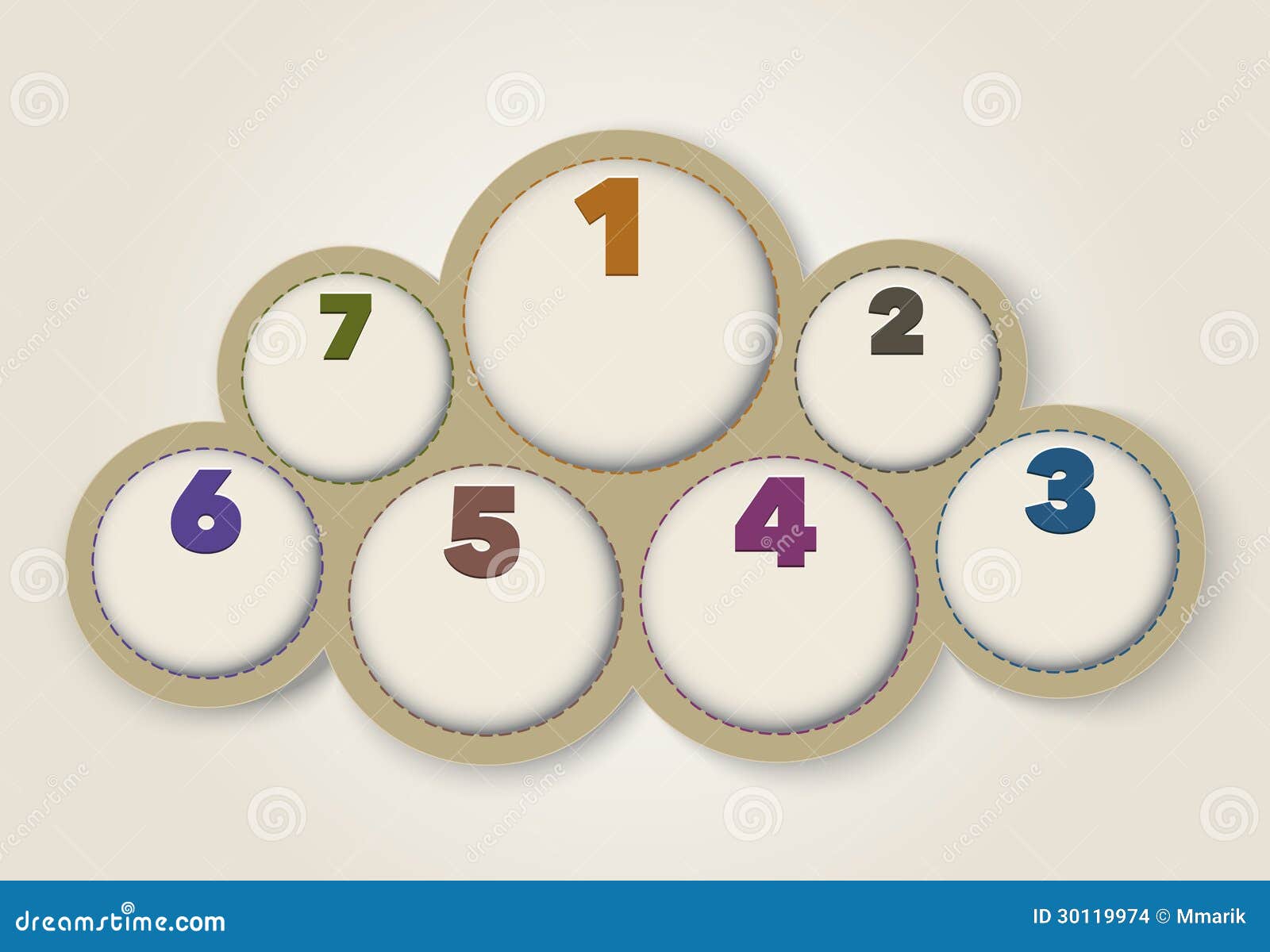 Numbered Cloud Shapes Stock Image | CartoonDealer.com #25814329