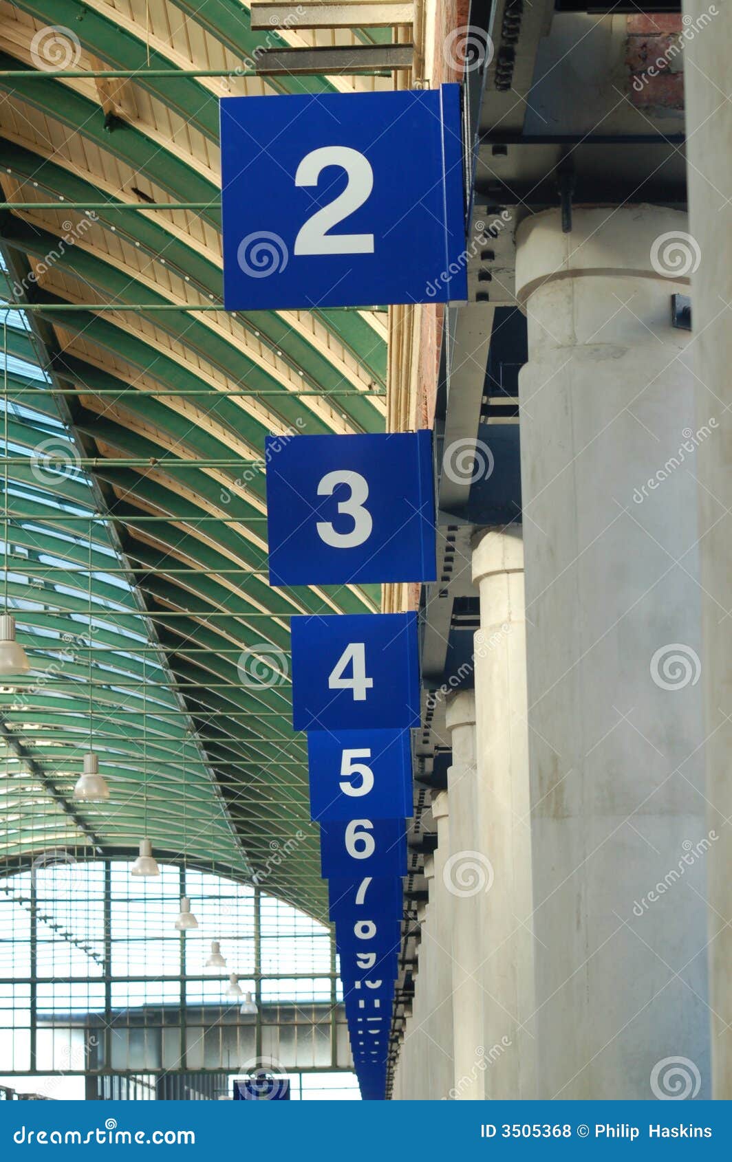 Numbered Bays at Bus Station Stock Photo - Image of arrive, receding ...