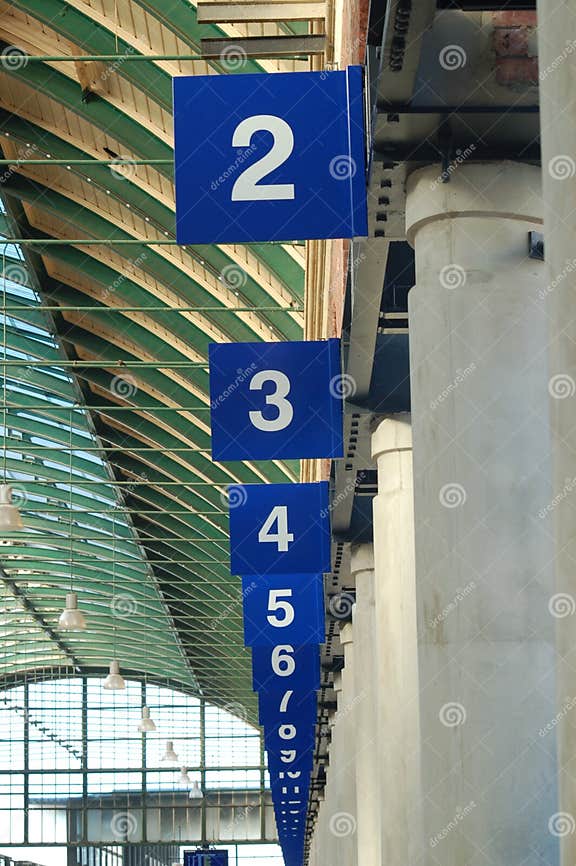Numbered Bays at Bus Station Stock Photo - Image of arrive, receding ...