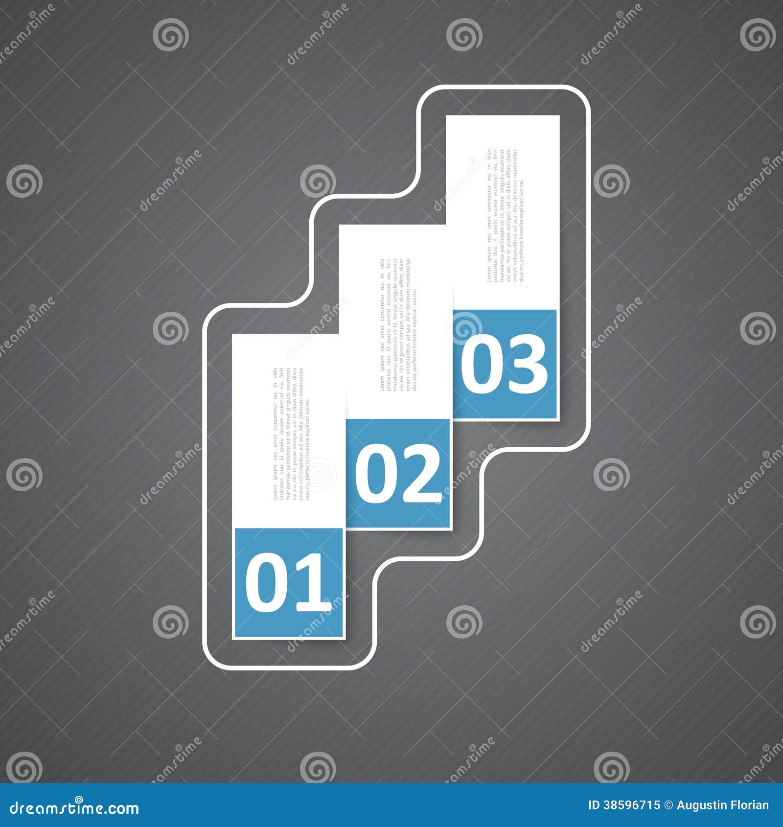 Numbered card design stock vector. Illustration of note - 38596715