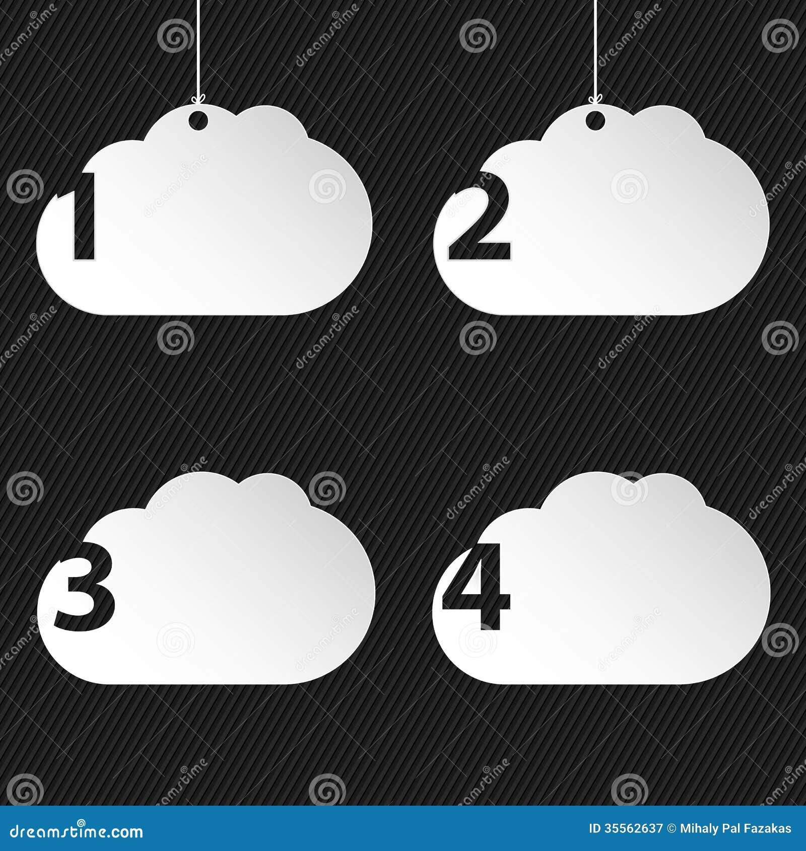 Numbered Cloud Shapes Stock Image | CartoonDealer.com #25814329