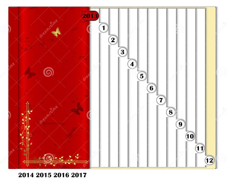 Numbered a Design Template for the Calendar. Stock Vector ...