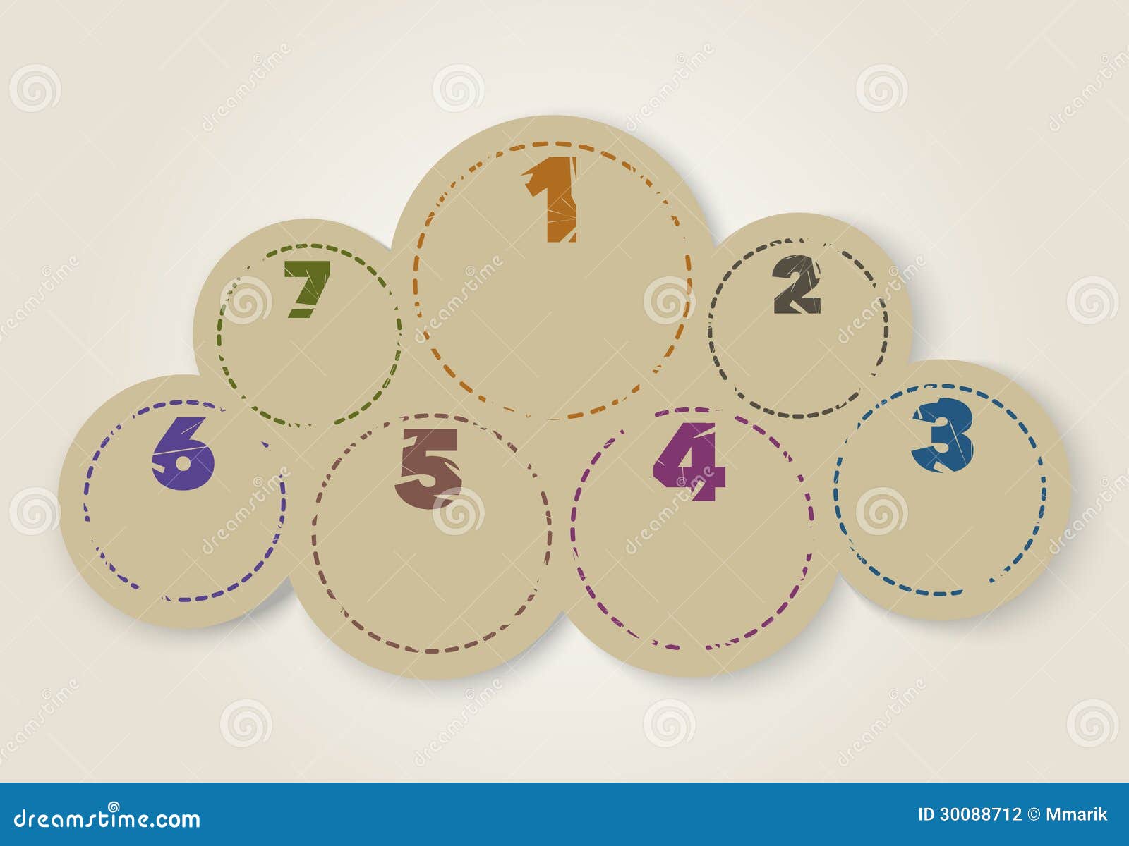Numbered Cloud Shapes Stock Image | CartoonDealer.com #25814329