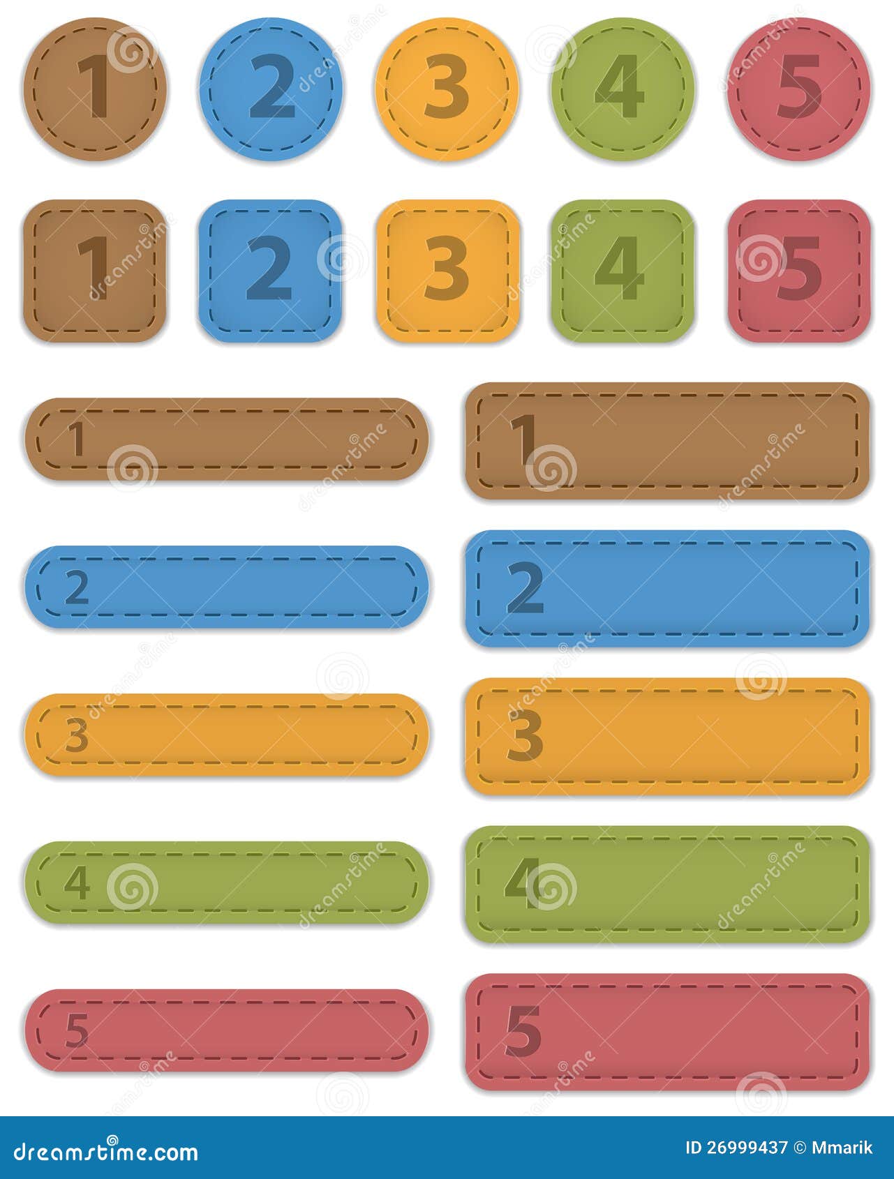 Numbered design templates stock vector. Illustration of business - 26999437