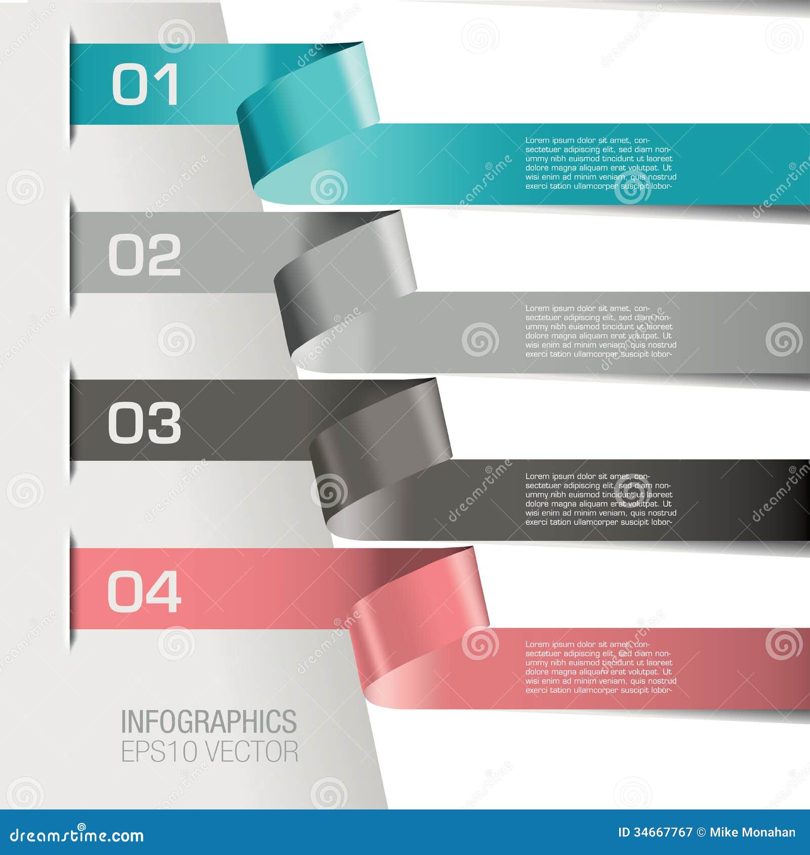 Numbered Infographic Banners Stock Vector - Illustration of space ...