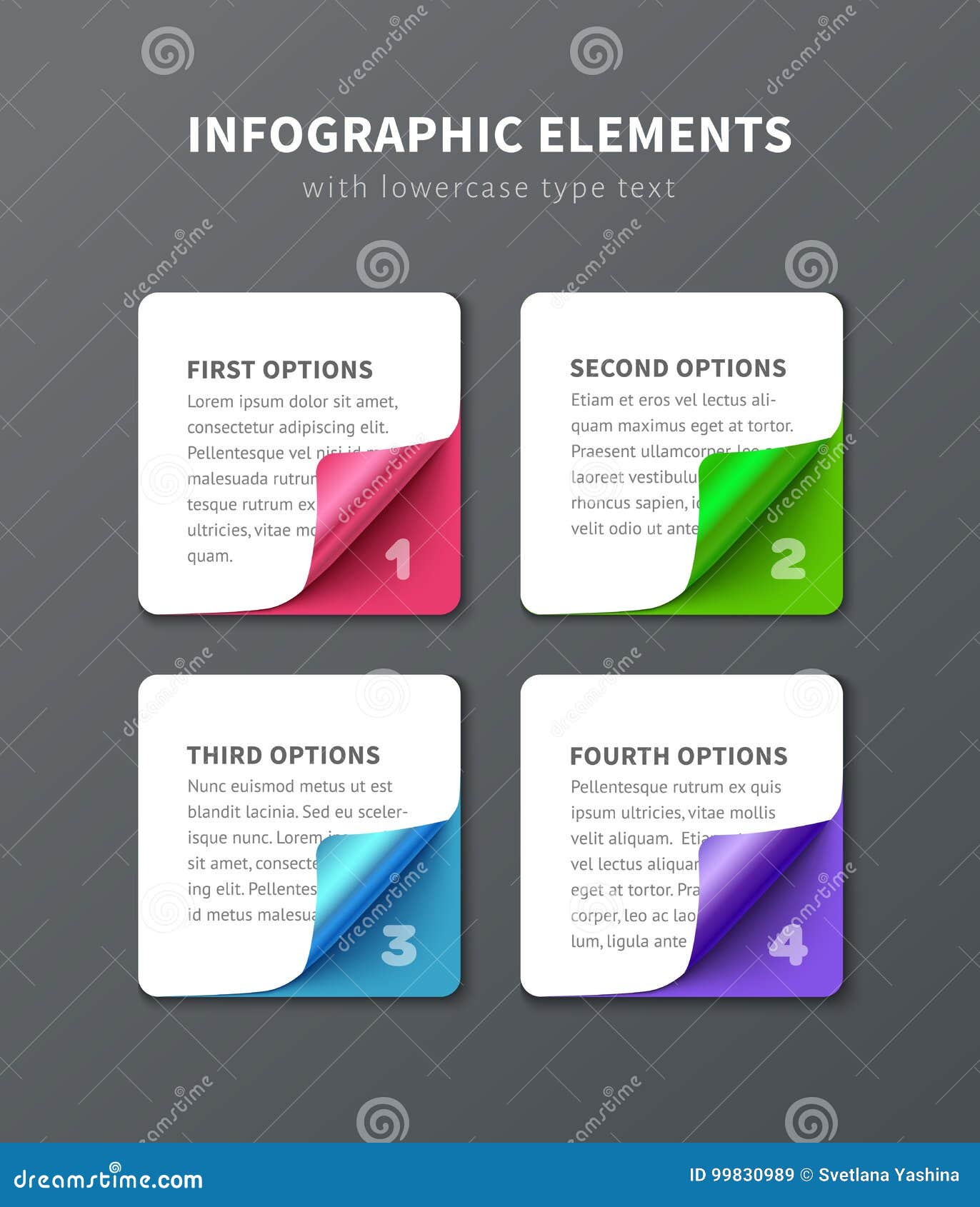 Numbered Infographic Elements Stock Vector - Illustration of graphic ...