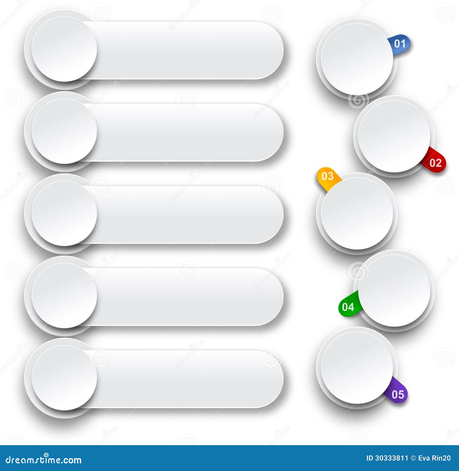 Numbered Infographics List Design. Stock Illustration - Illustration of ...