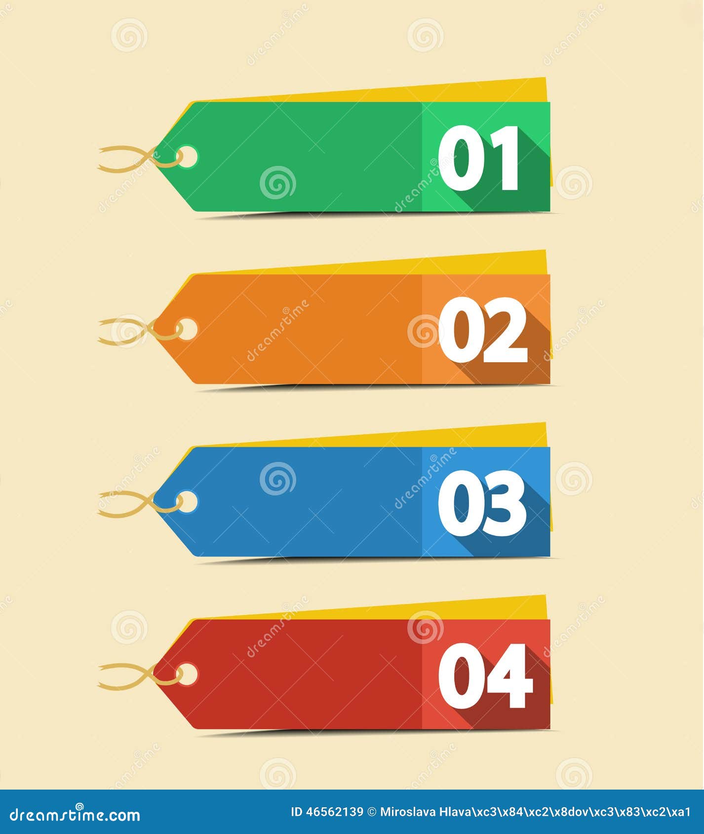 Numbered Labels stock vector. Illustration of icon, count - 46562139