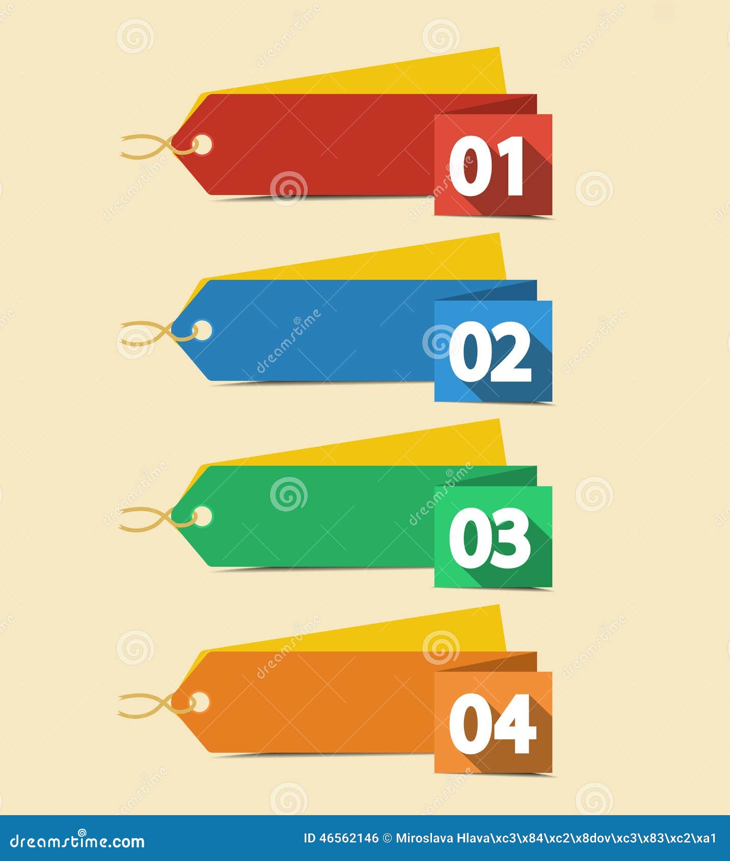 Numbered Labels stock vector. Illustration of information - 46562146