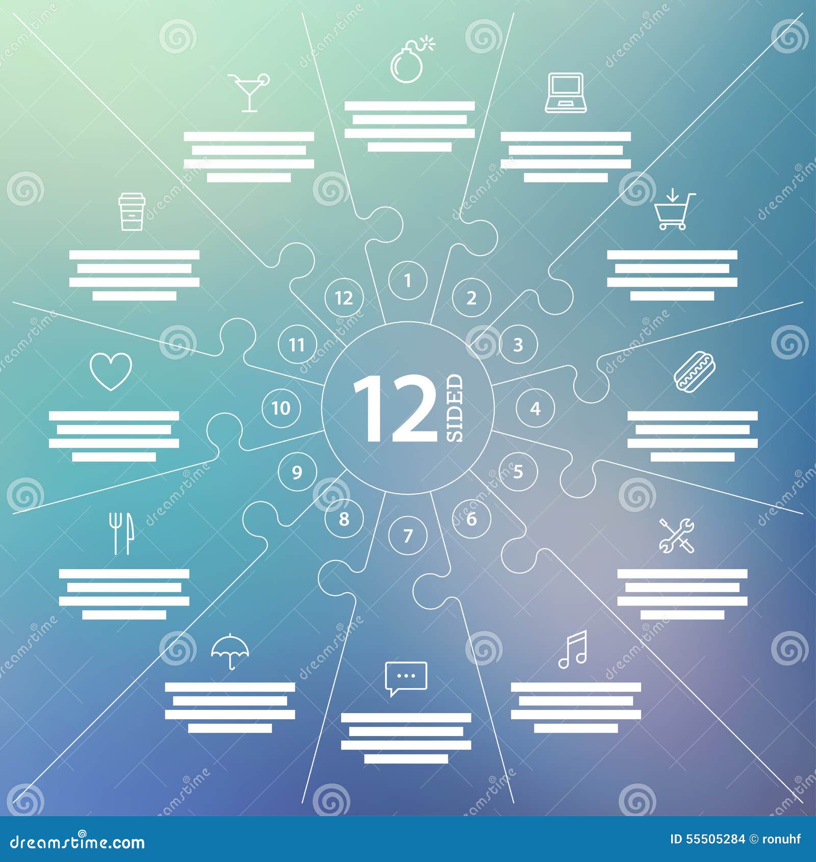 Numbered Line Puzzle Presentation Infographic Chart with Explanatory ...